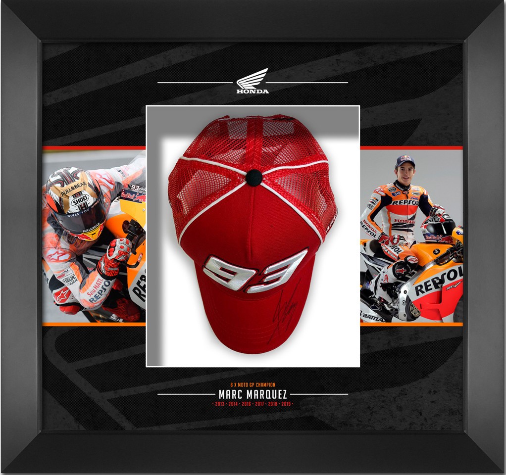 Marc Marquez Signed and Framed Cap - CharityStars