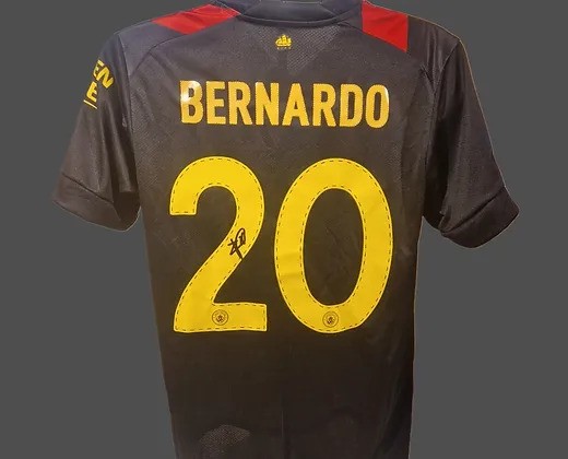 Bernardo Silva's Manchester City 2022/23 Signed Official Away Shirt ...