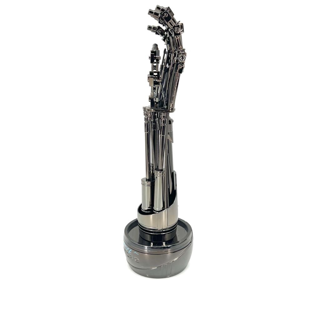 Arnold Schwarzenegger Signed Terminator Arm in Display Case - CharityStars