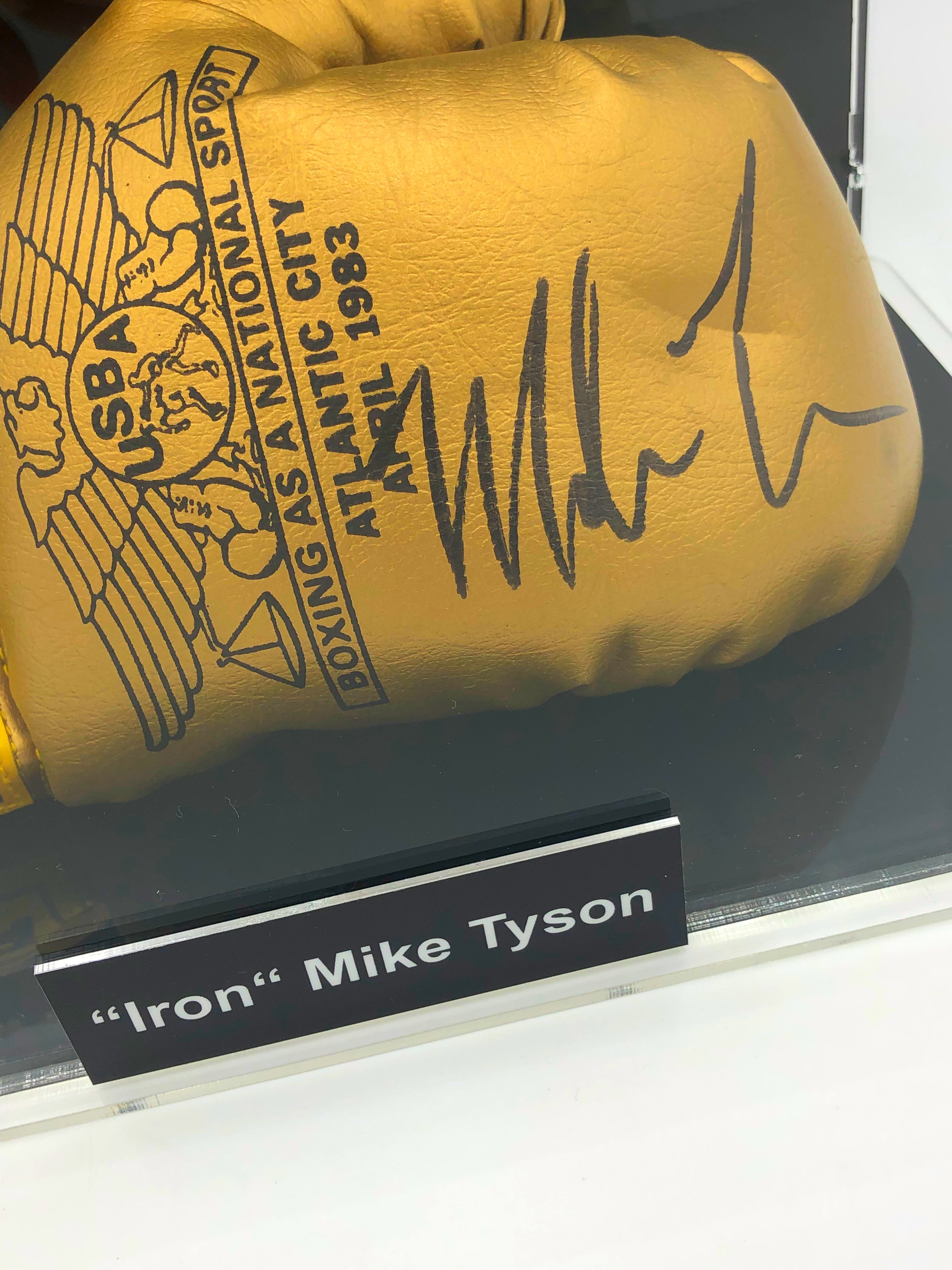 Mike Tyson Signed Boxing Glove In Display Case - CharityStars