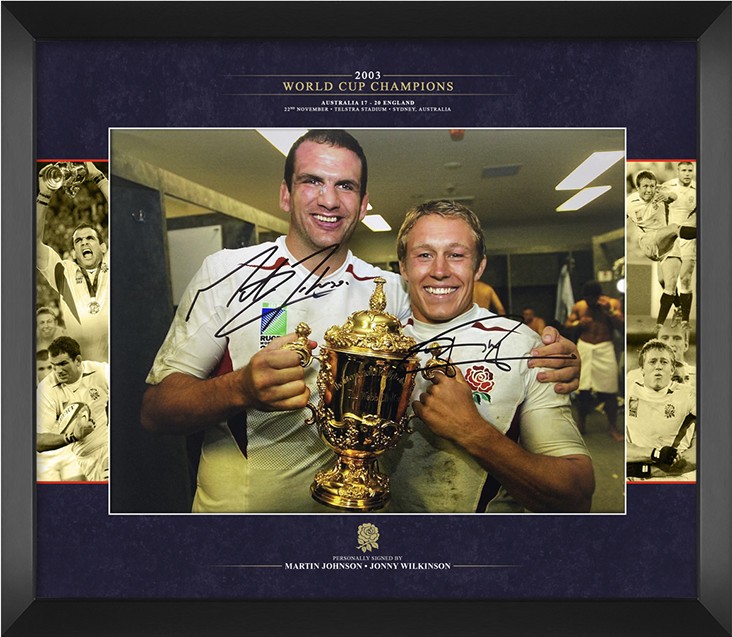 Martin Johnson and Jonny Wilkinson England RWC Winners 2003 Signed and ...