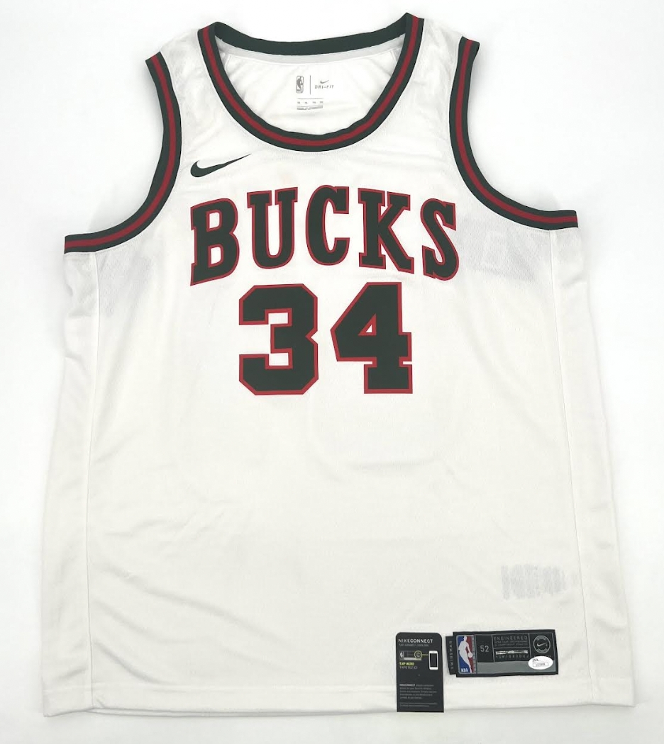 Giannis Antetokounmpo Signed Milwaukee Bucks NBA Jersey - CharityStars