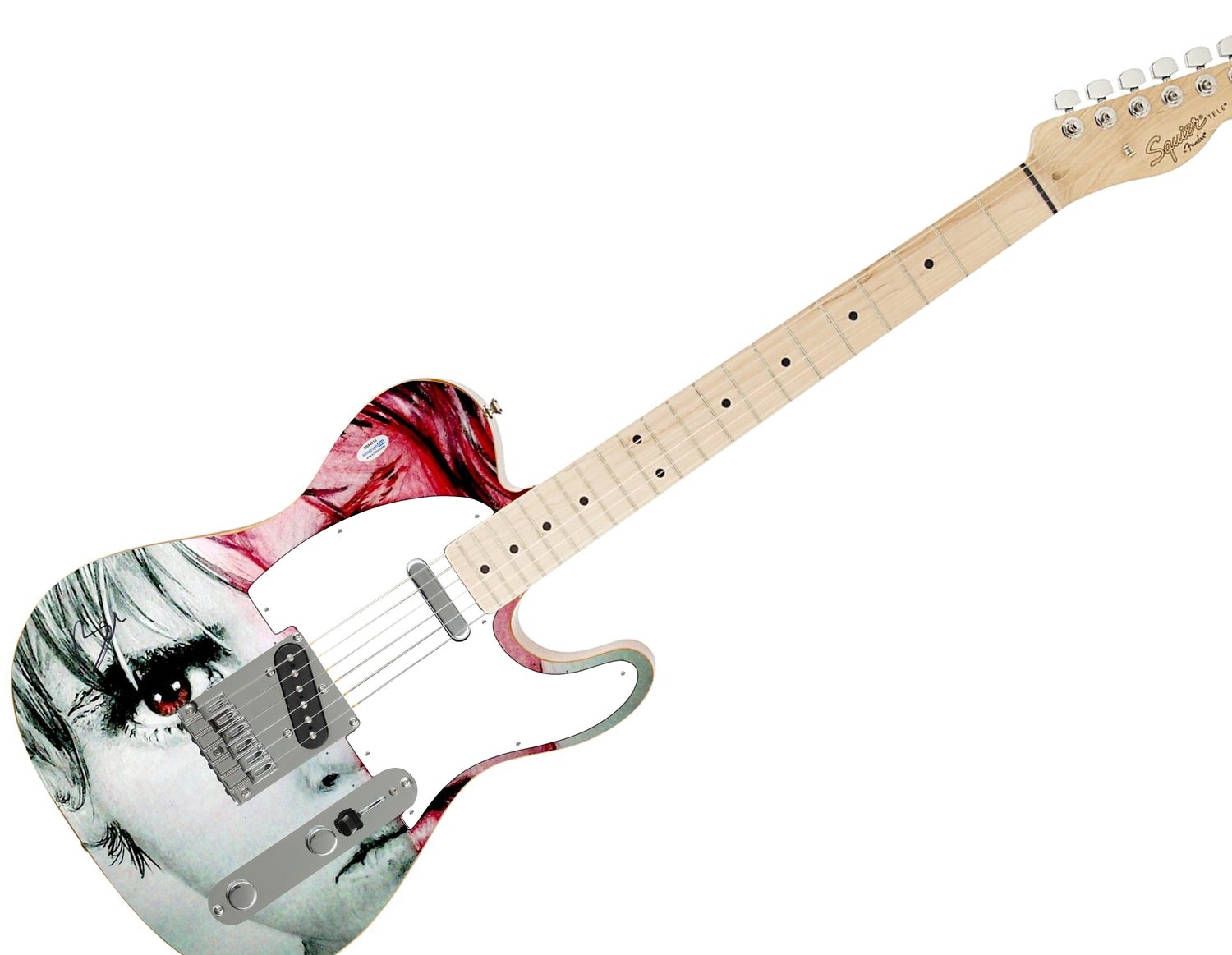 Bono of U2 Signed Fender Custom Graphics Guitar - CharityStars