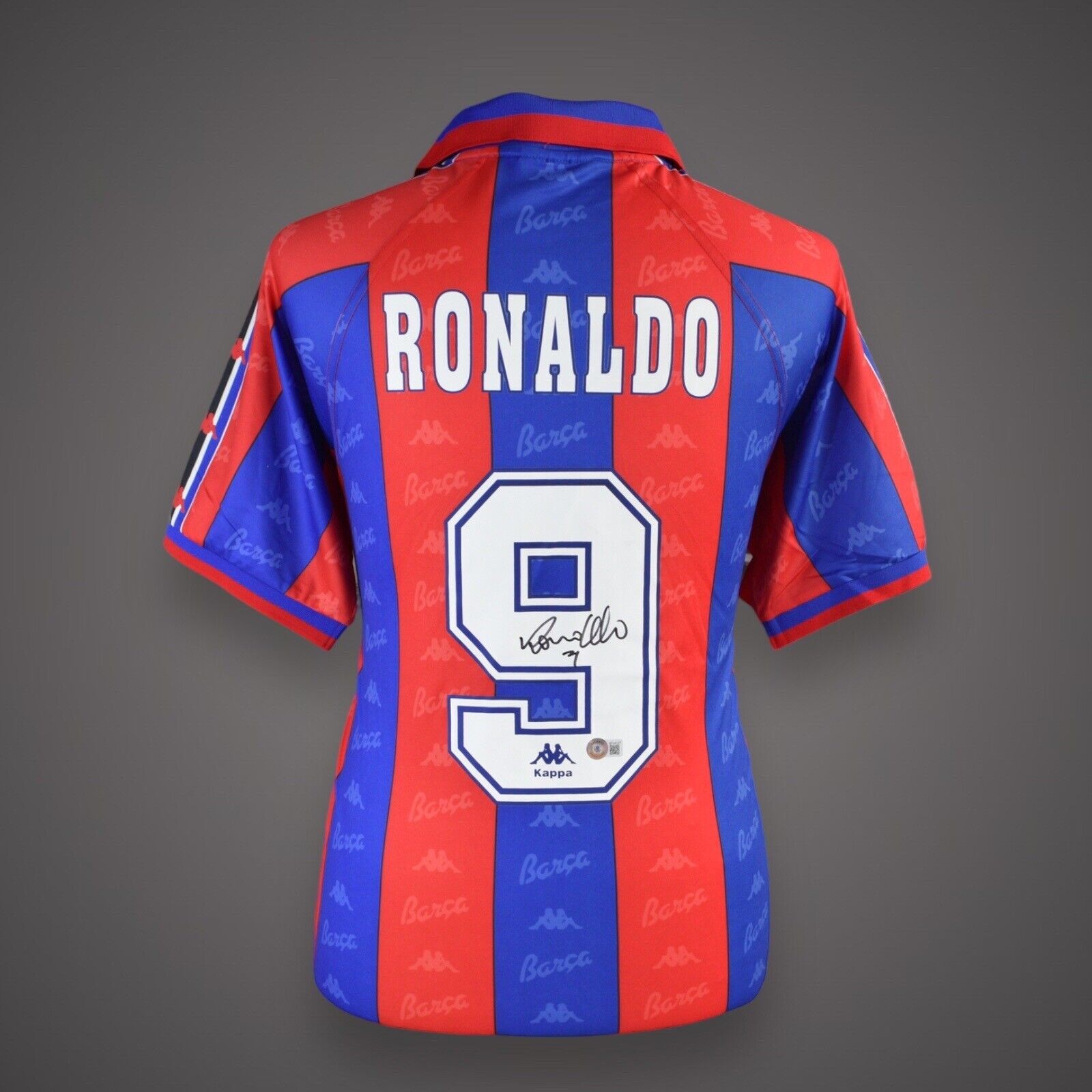 Ronaldo's Barcelona 1996/1997 Signed Shirt - CharityStars