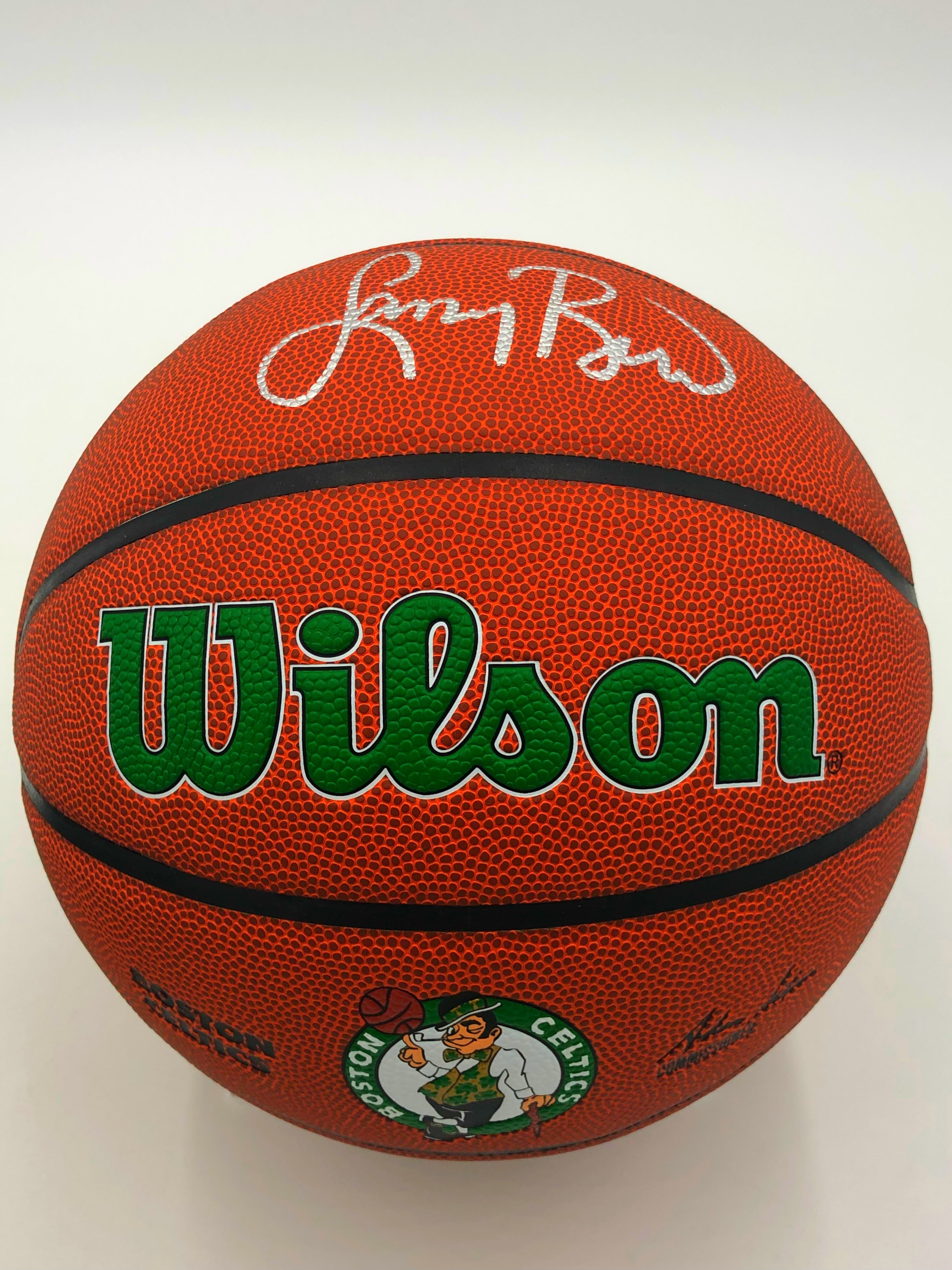 Larry Bird Signed Basketball In Display Case - CharityStars