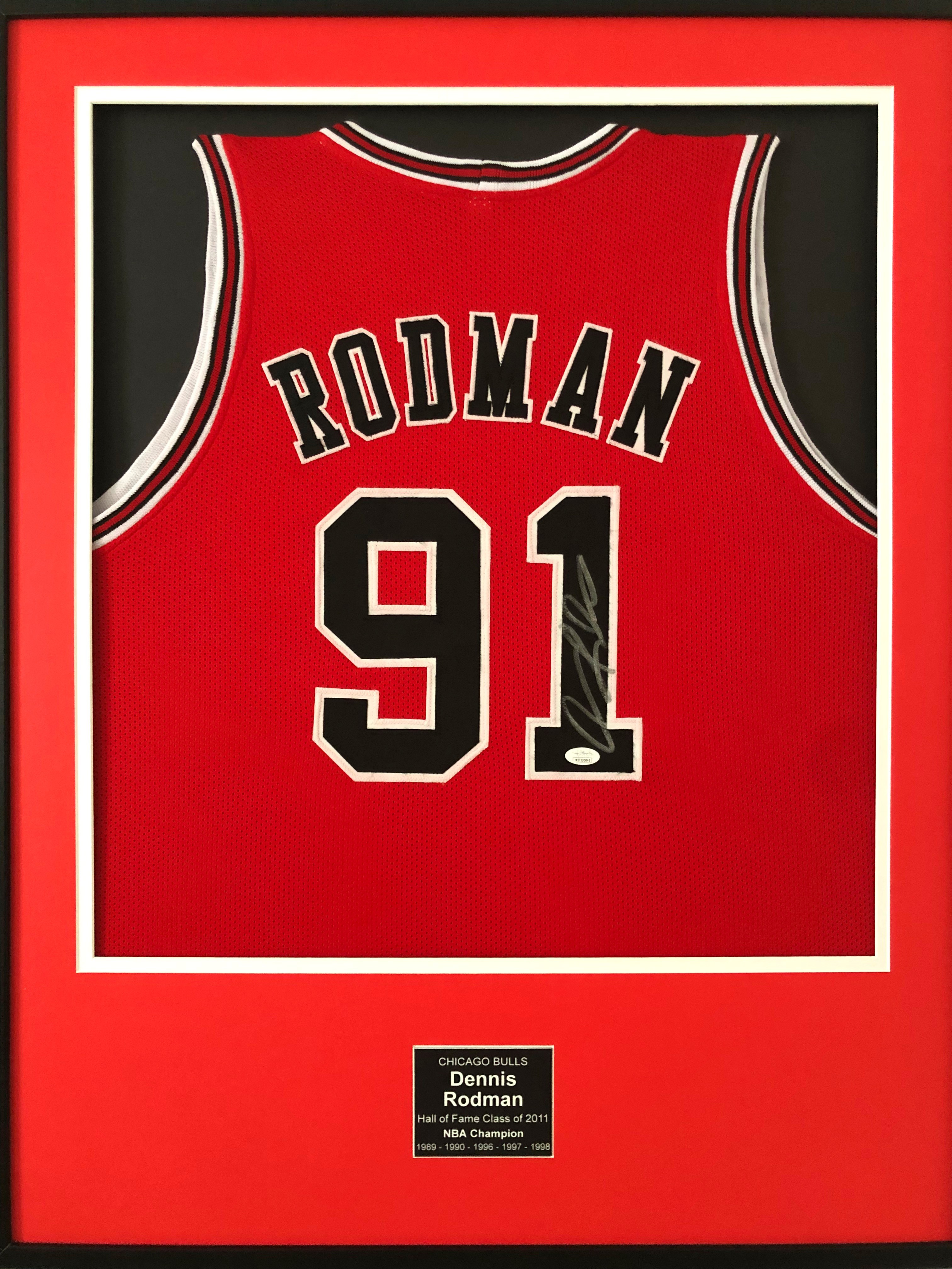 Dennis Rodman Signed And Framed Jersey - CharityStars