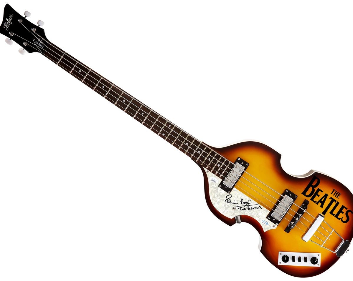 Pete Best of The Beatles Signed Hofner Bass - CharityStars