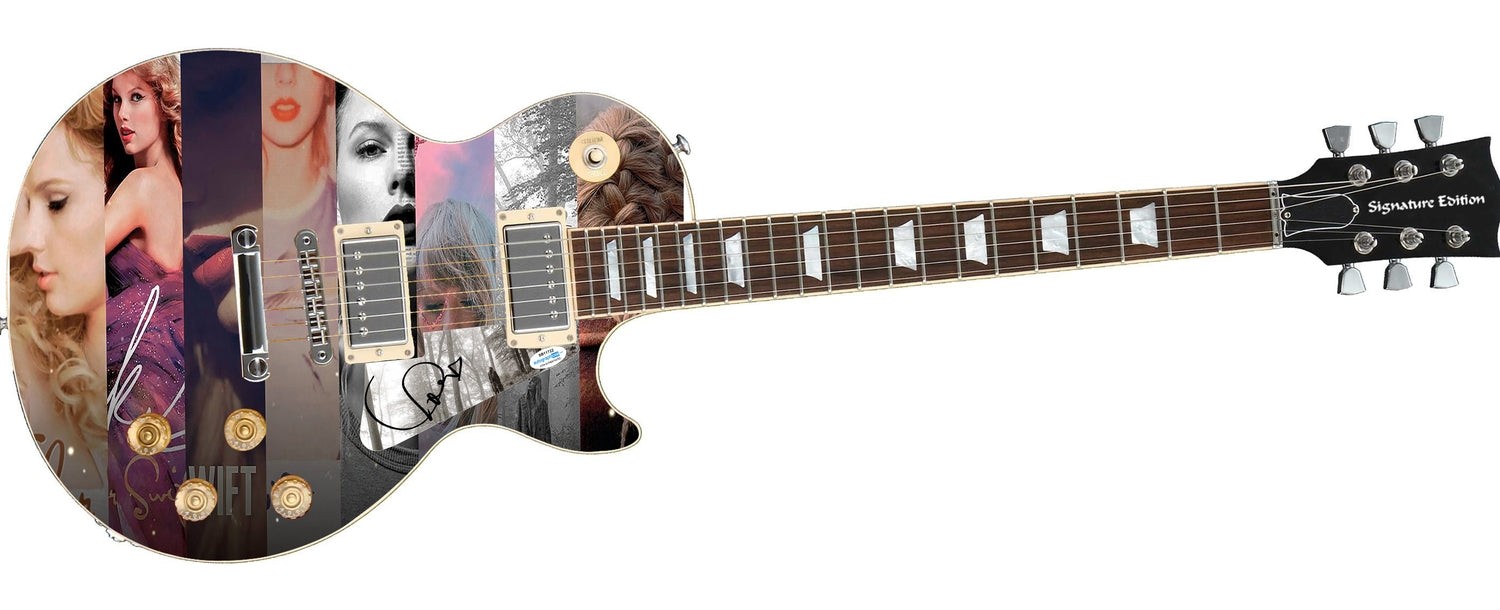 Taylor Swift Signed Custom Graphics Guitar - CharityStars