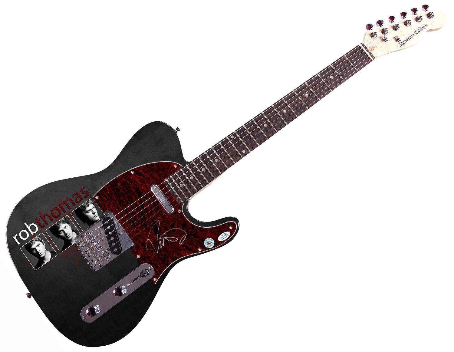 Rob Thomas of Matchbox Twenty Signed Custom Graphics Guitar - CharityStars