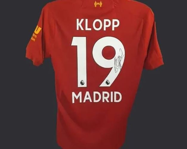 Jurgen Klopp's Liverpool 2019/20 Signed and Framed Shirt - CharityStars