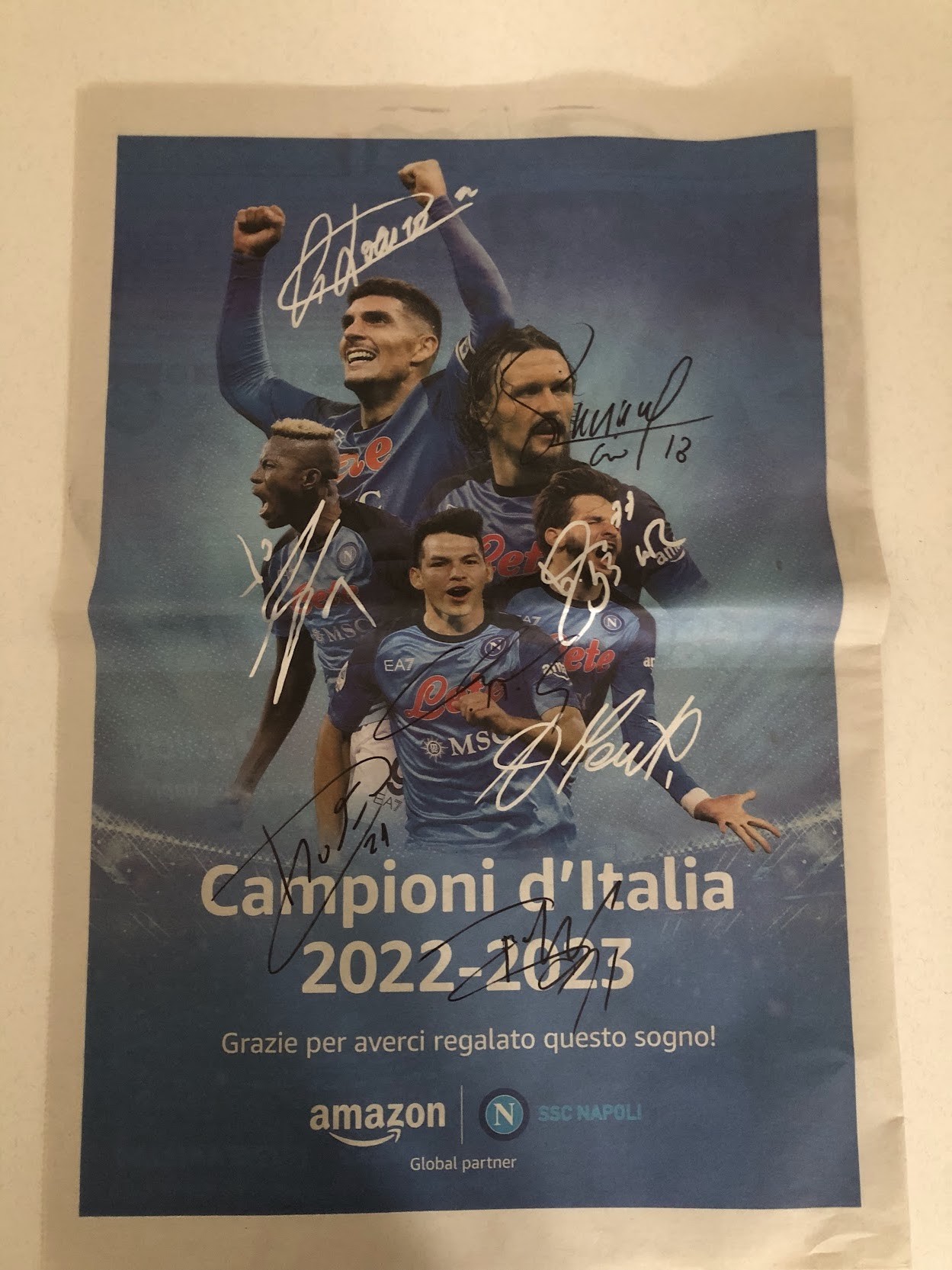 Official Napoli Poster, 2022/23 - Signed by the Squad - CharityStars