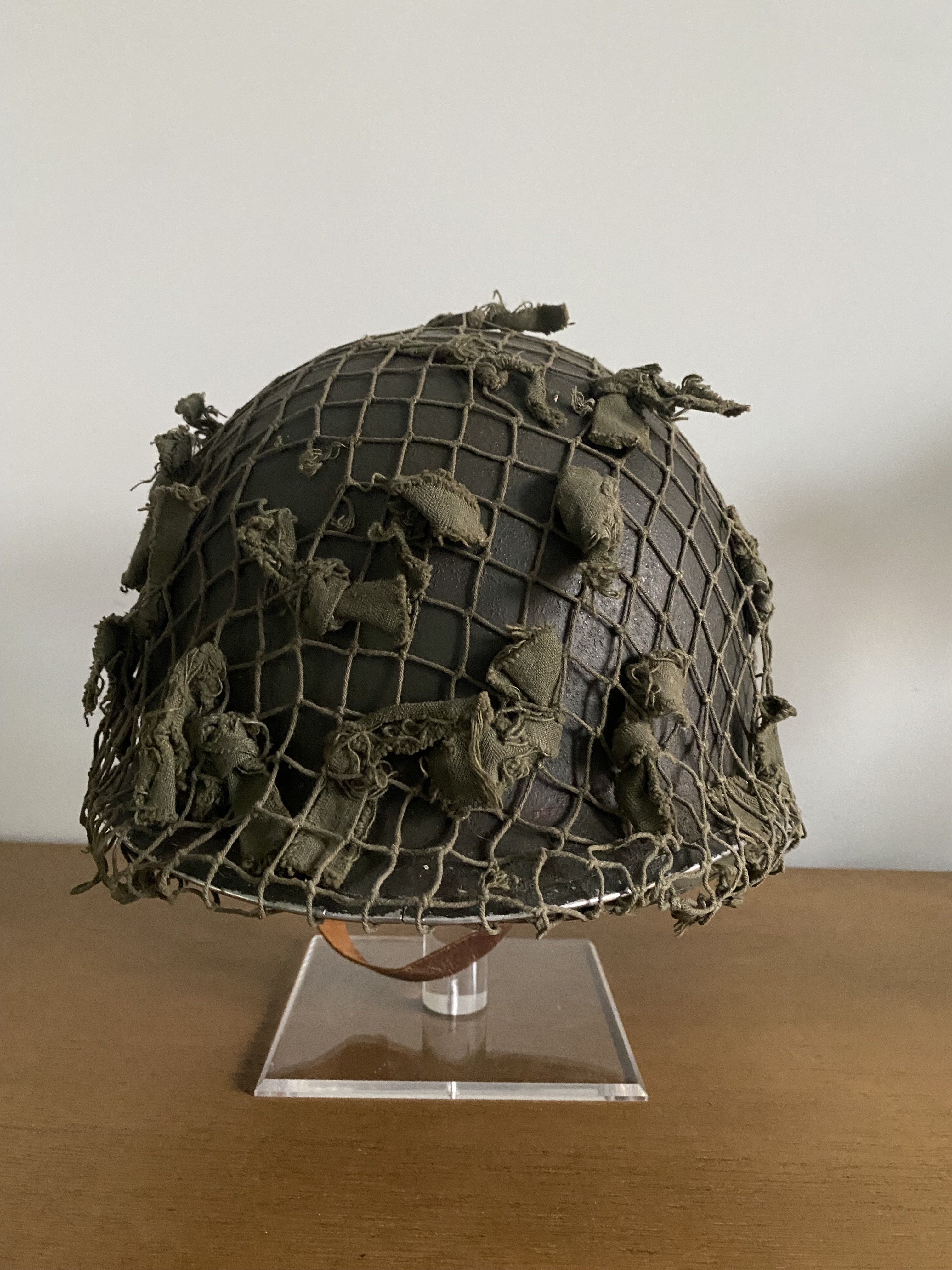Original WWII US M1 Helmet with camo net, 1939-1945 - CharityStars