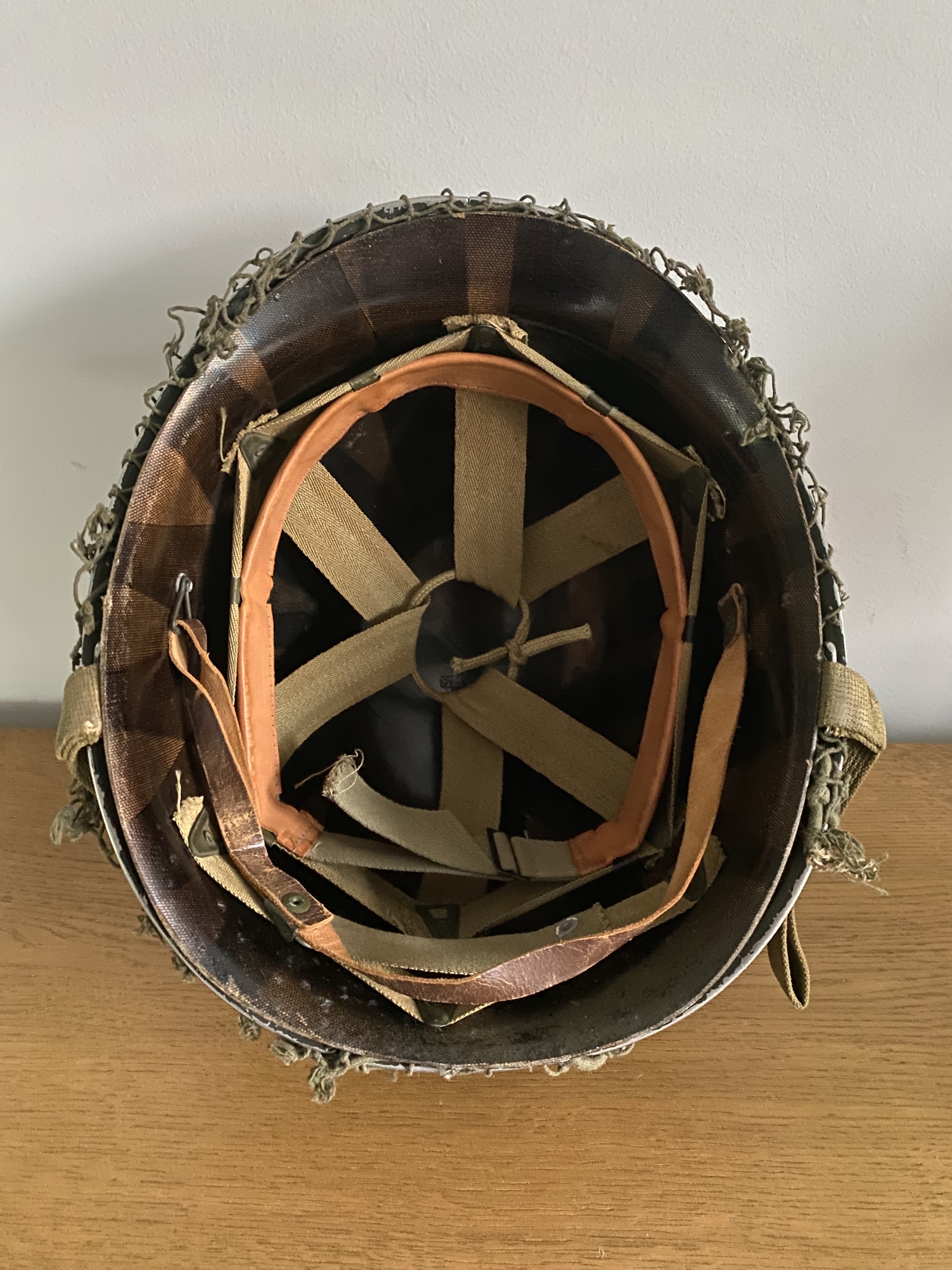 Original WWII US M1 Helmet with camo net, 1939-1945 - CharityStars