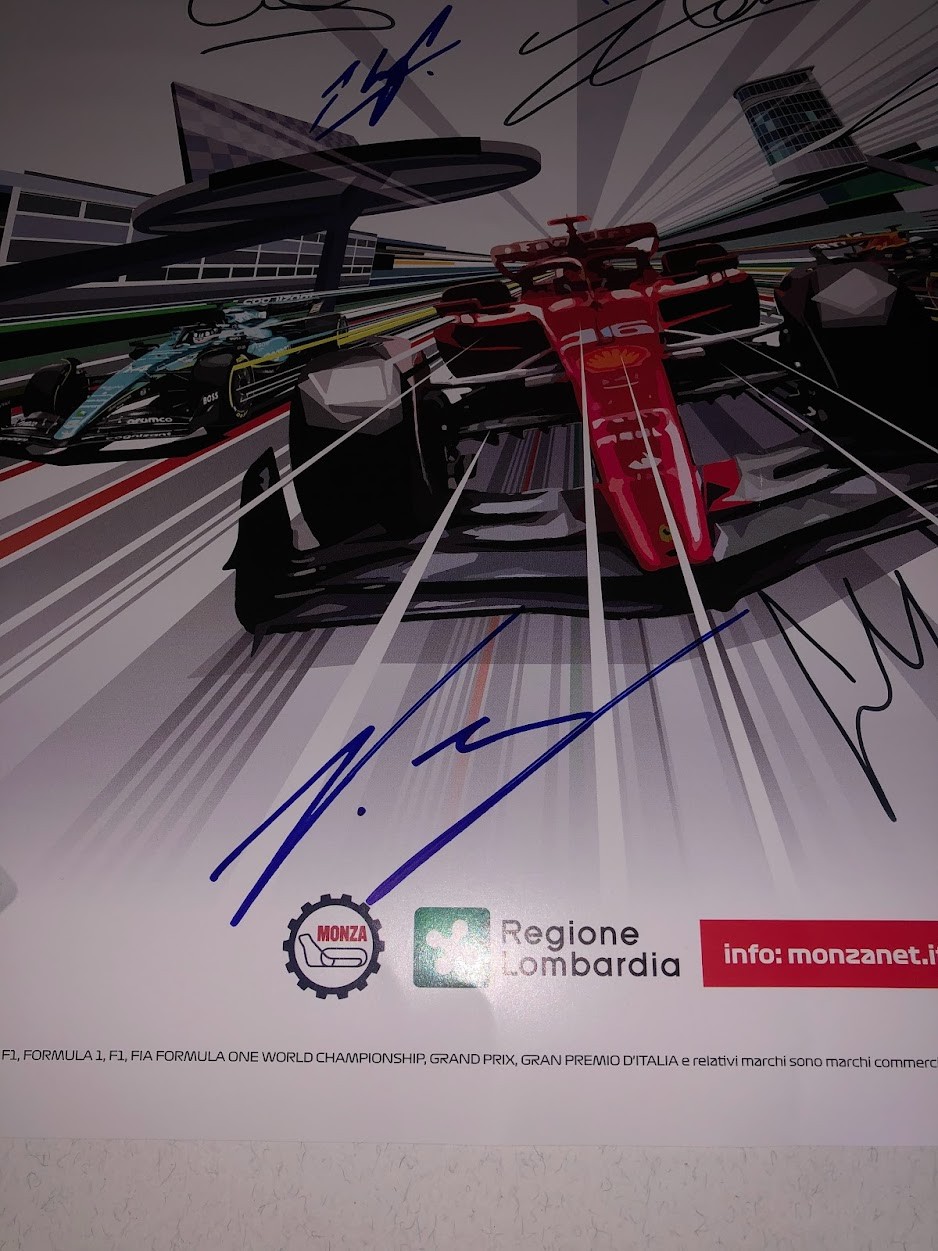 Formula 1 Italian Grand Prix 2023 Poster - Signed by the Drivers ...