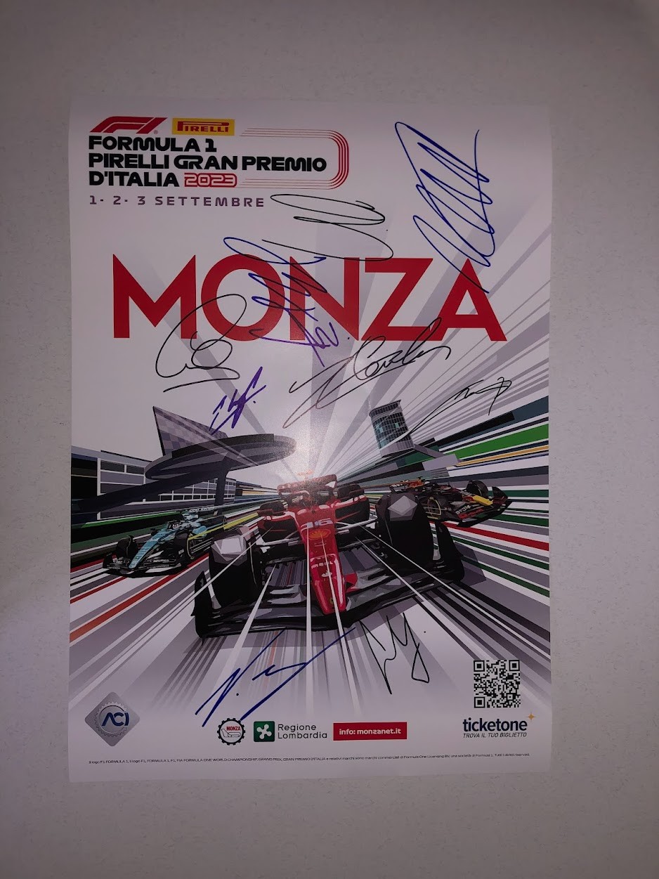 Formula 1 Italian Grand Prix 2023 Poster - Signed by the Drivers ...