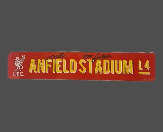 Bruce Grobbelaar and Stephen Warnock Signed Liverpool Road Sign ...
