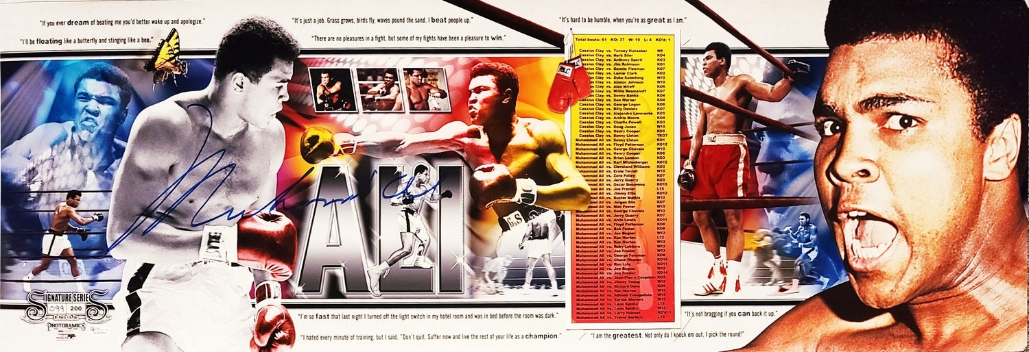 Muhammad Ali Signed Photo Display - CharityStars