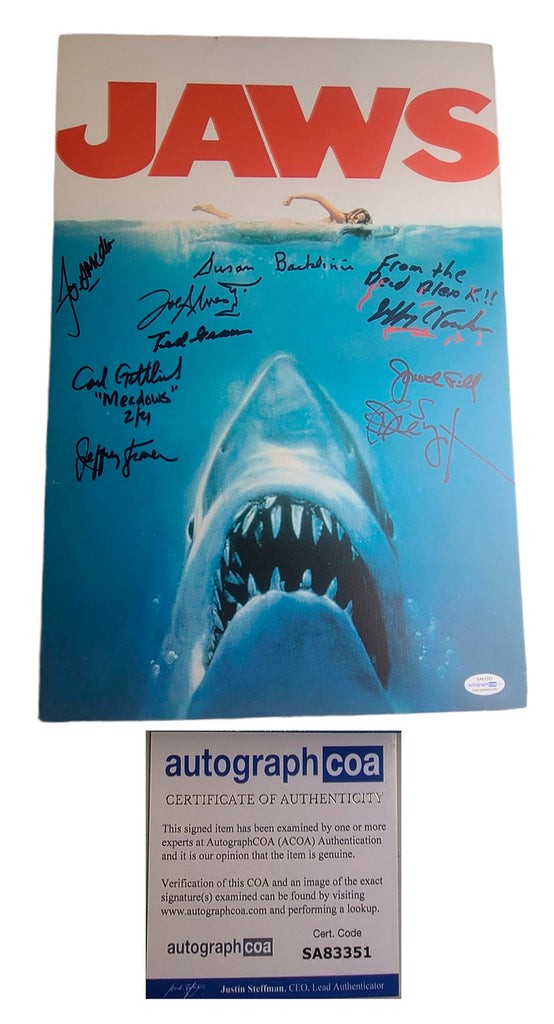 Jaws Cast Signed Canvas - CharityStars