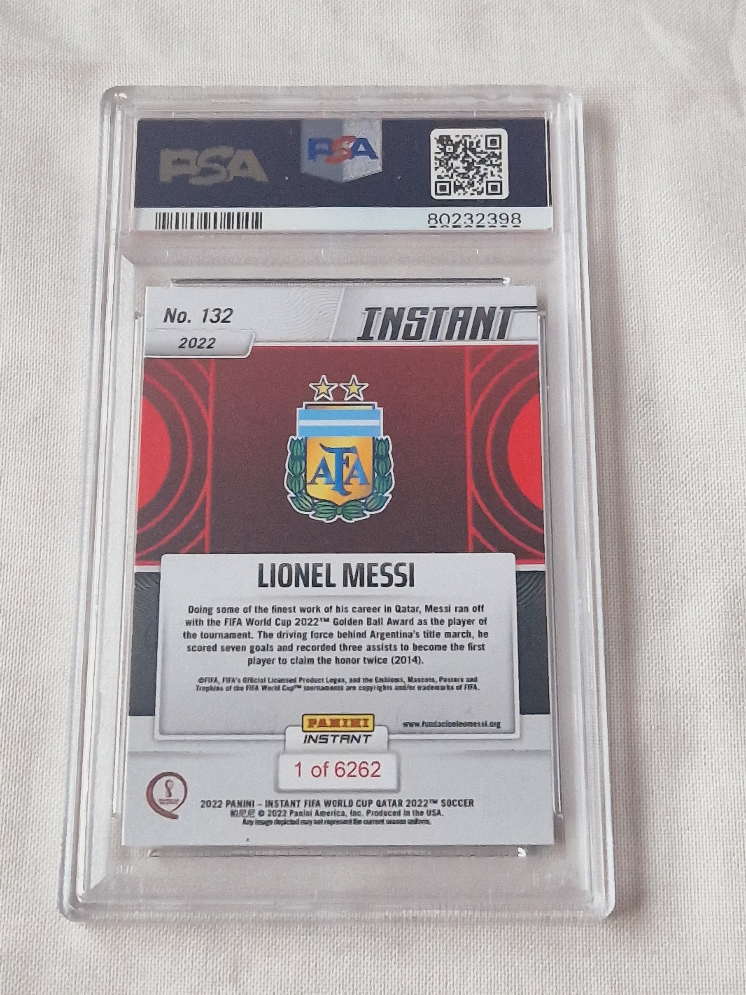 Lionel Messi FIFA World Cup Panini Instant Card 2022 - #132 - CharityStars
