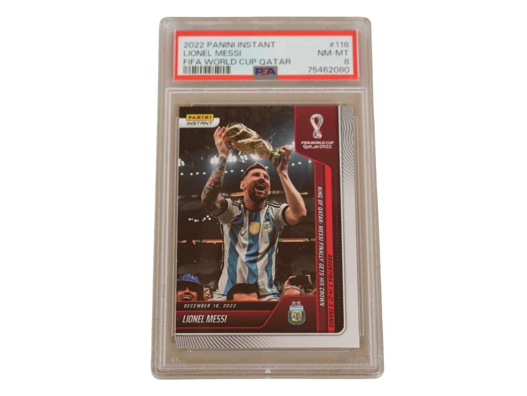Lionel Messi FIFA World Cup Panini Instant Card 2022 - #118 - CharityStars
