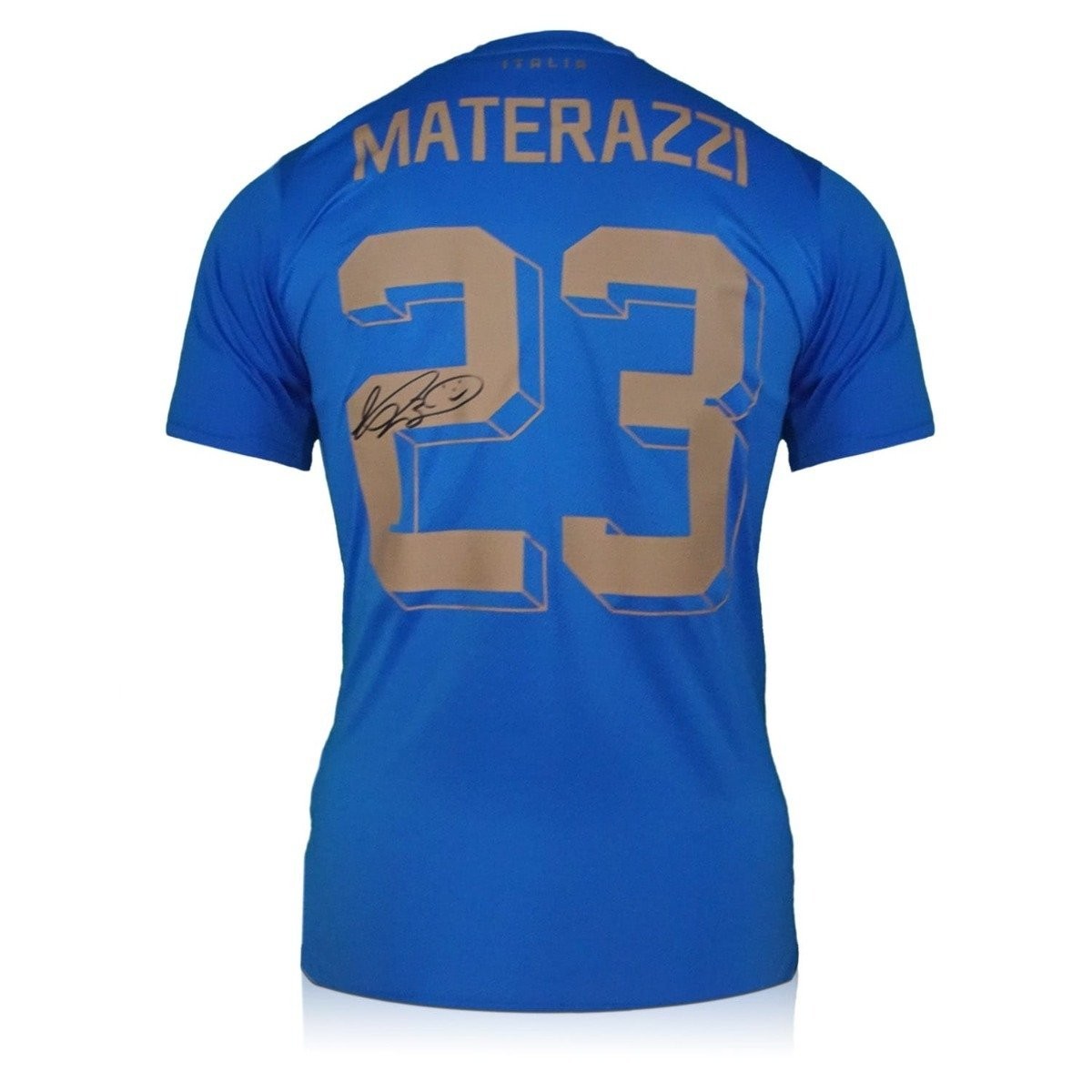 Marco Materazzi's Italy 2022/23 Signed and Framed Shirt - CharityStars