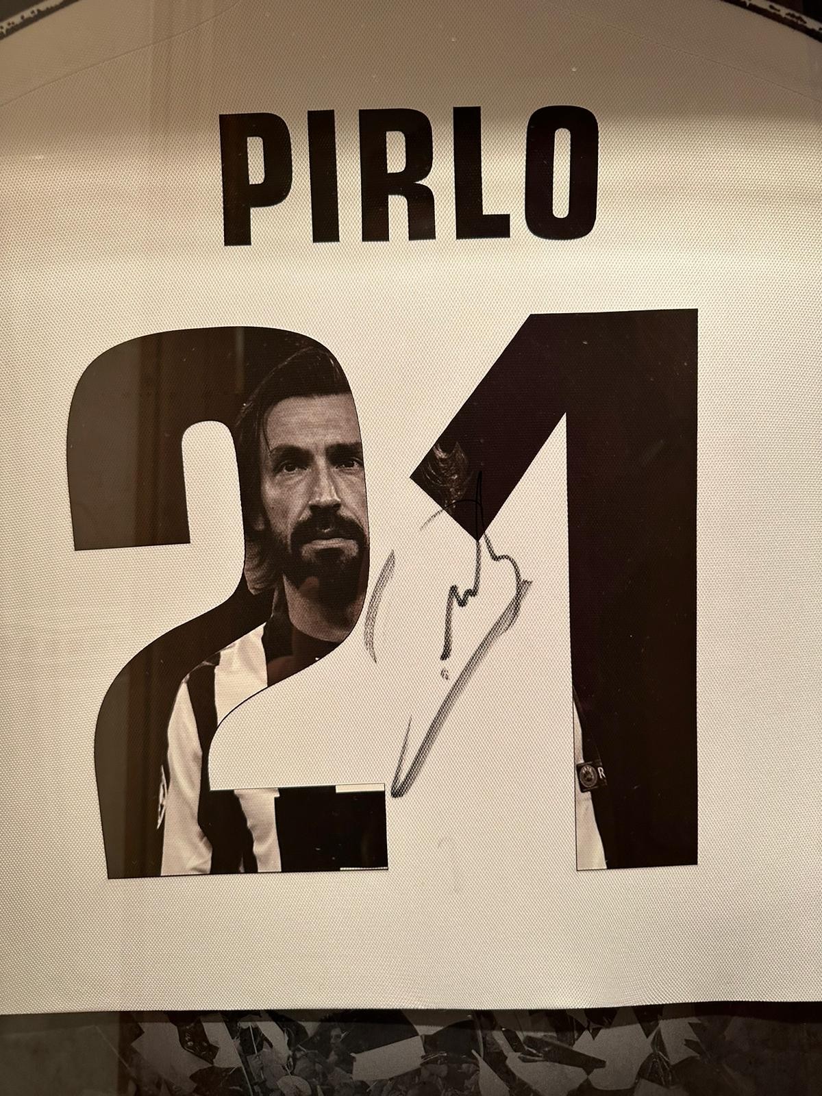 Andrea Pirlo Juventus Signed Shirt and Boot Display - CharityStars