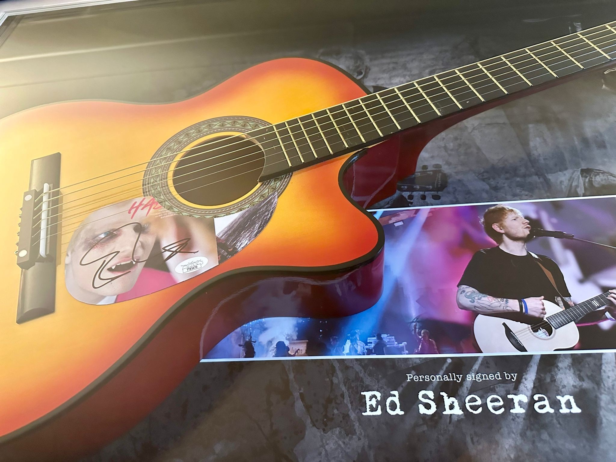 Ed Sheeran Signed And Framed Guitar - CharityStars
