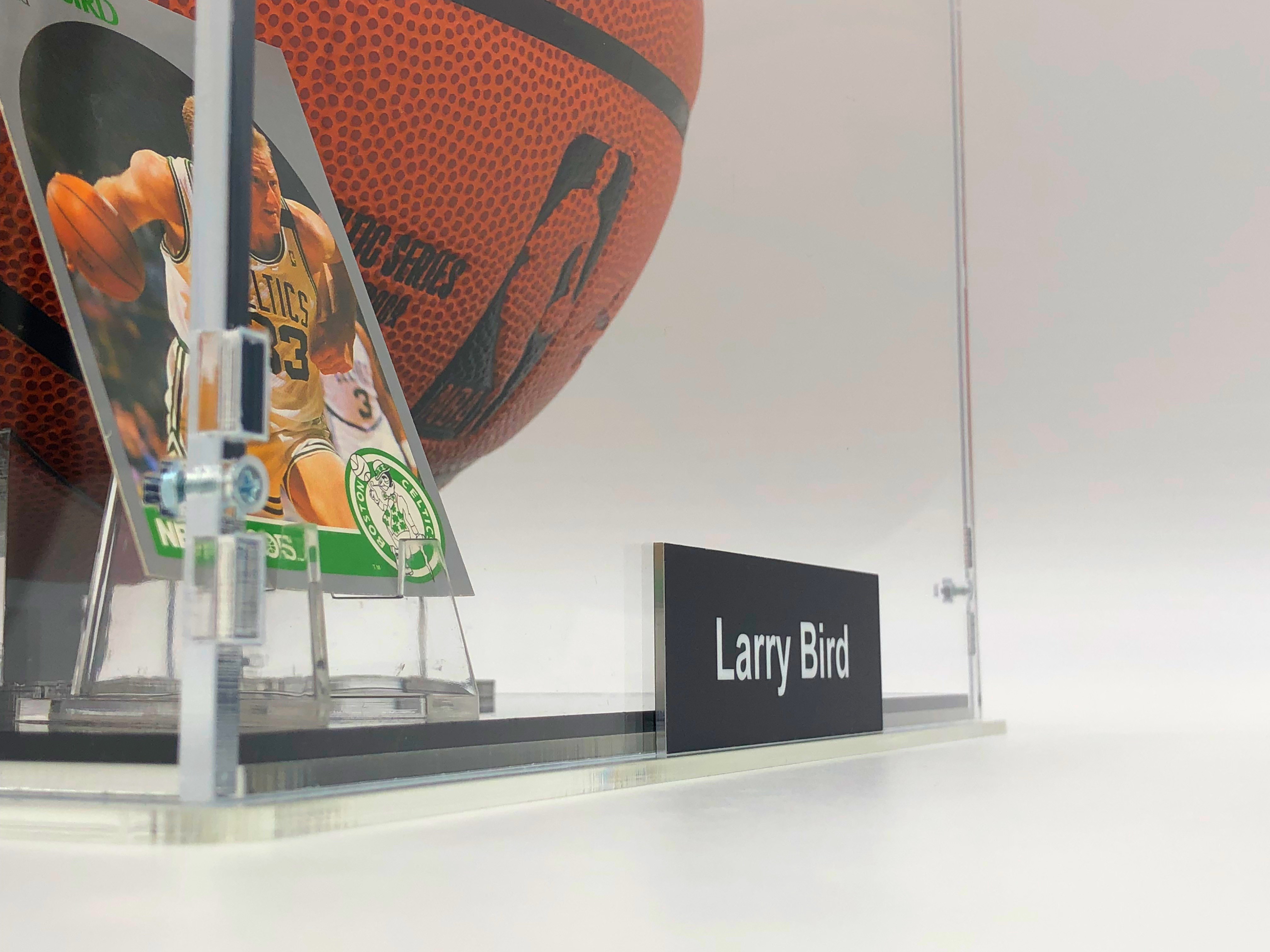 Larry Bird Signed Basketball Display - CharityStars