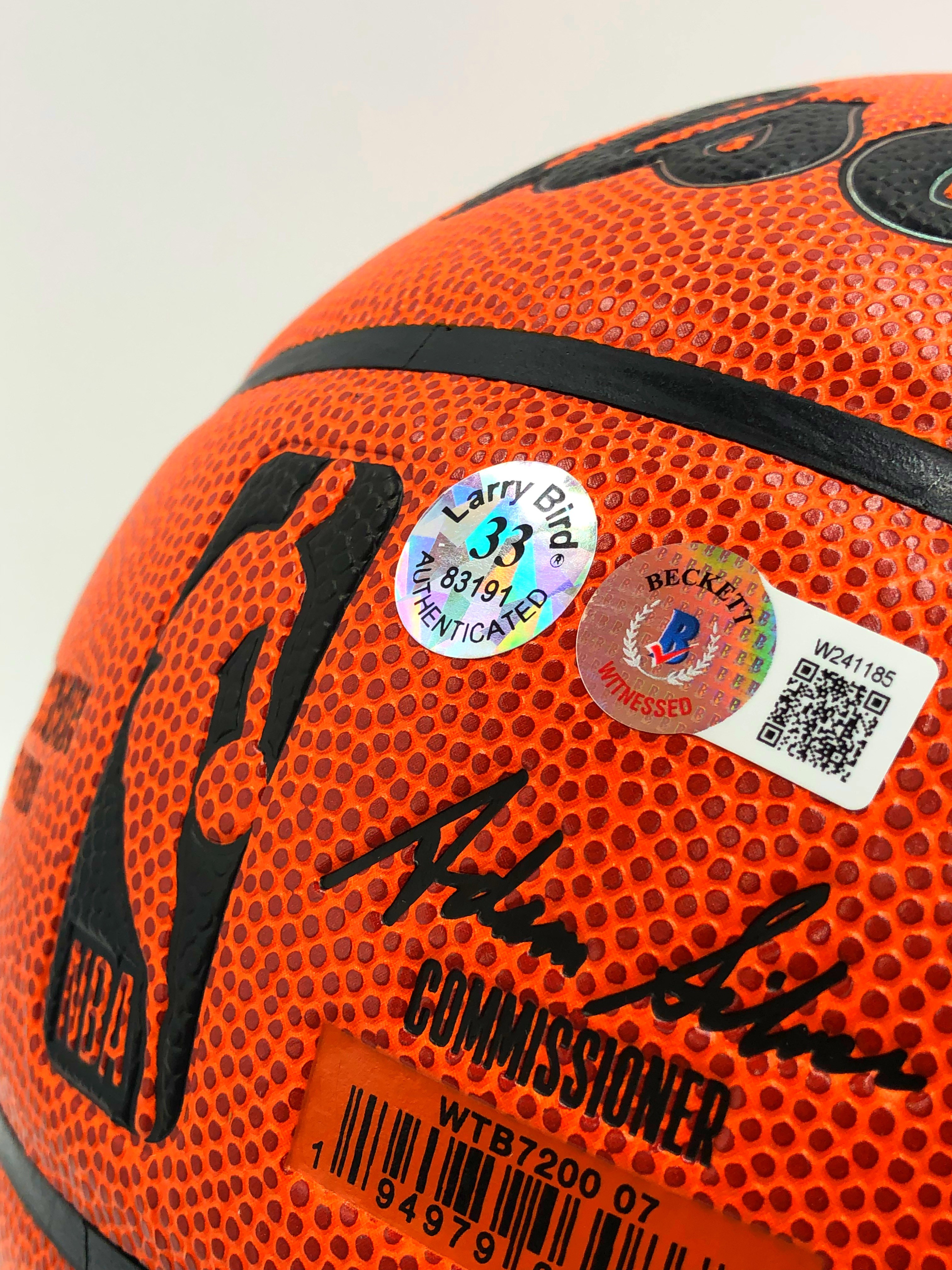 Larry Bird Signed Basketball Display - CharityStars