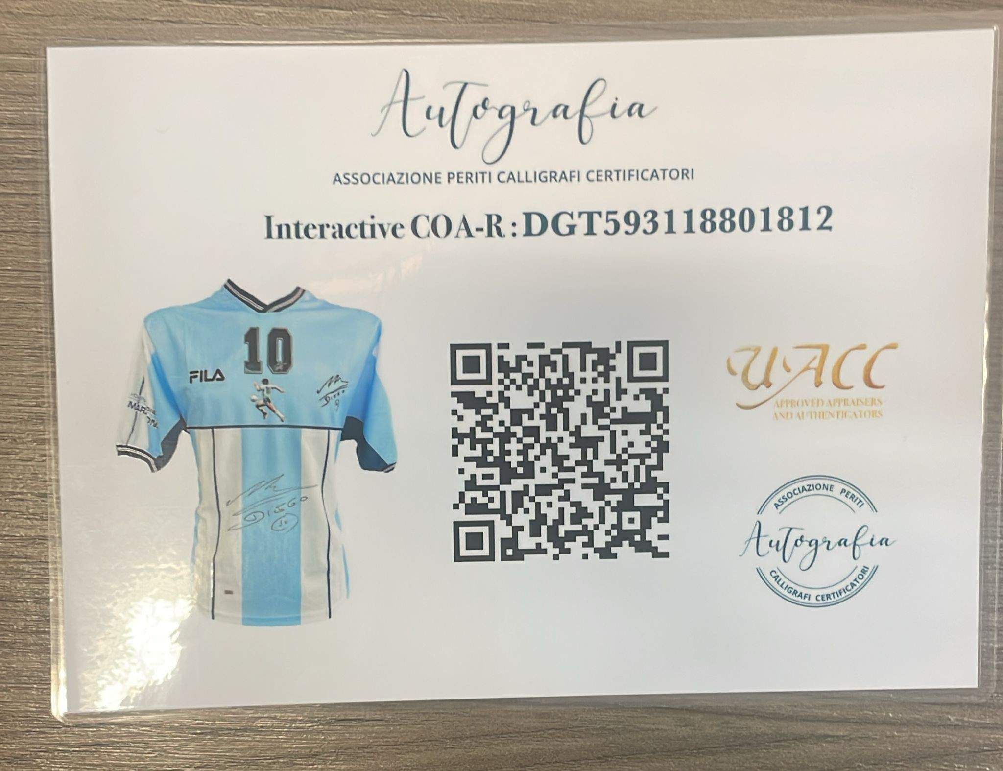 Maradona Official Signed Shirt, Argentina vs World Stars 2001 - The ...