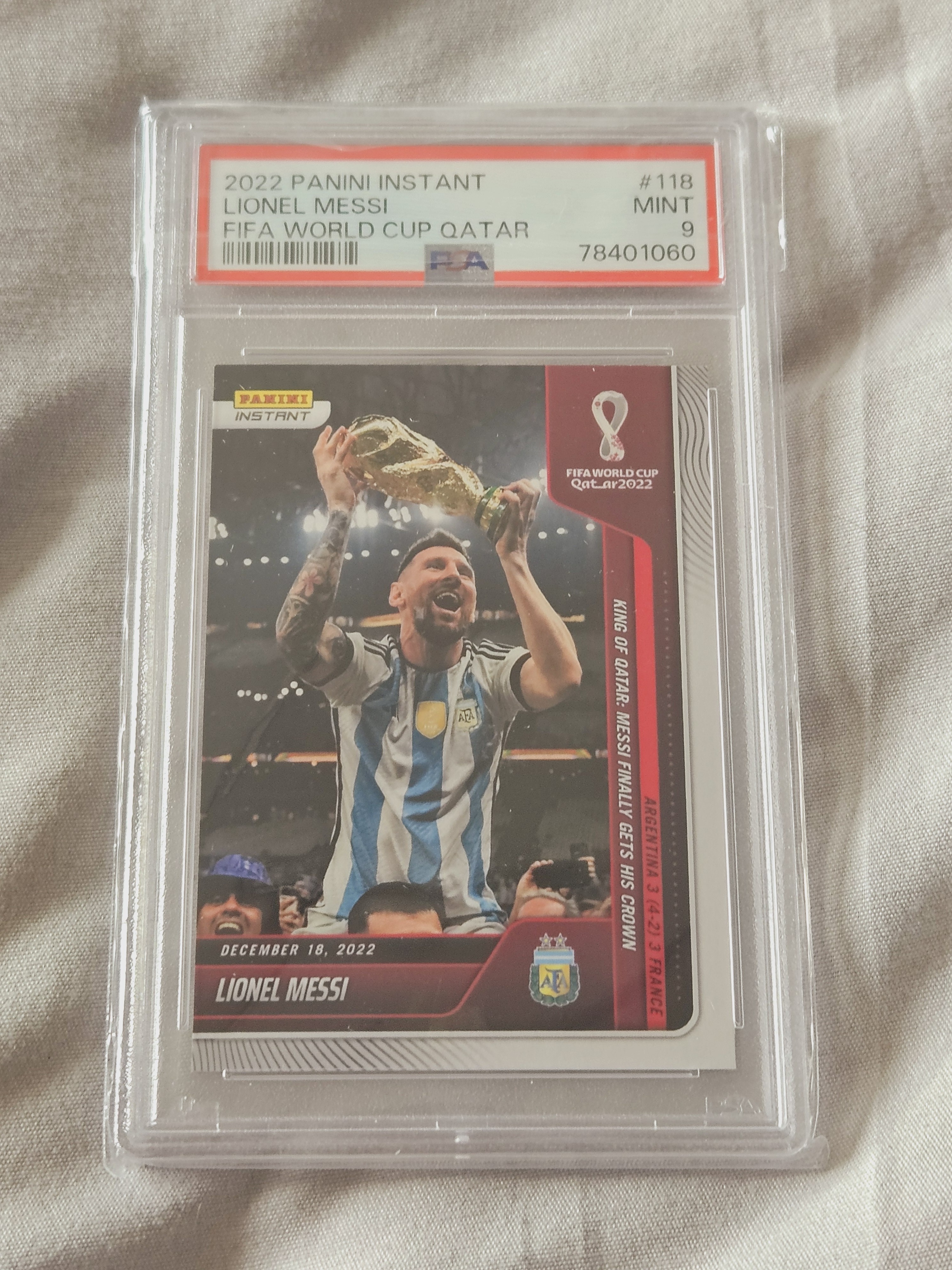 Lionel Messi FIFA World Cup Panini Instant Card 2022 - #118 - CharityStars