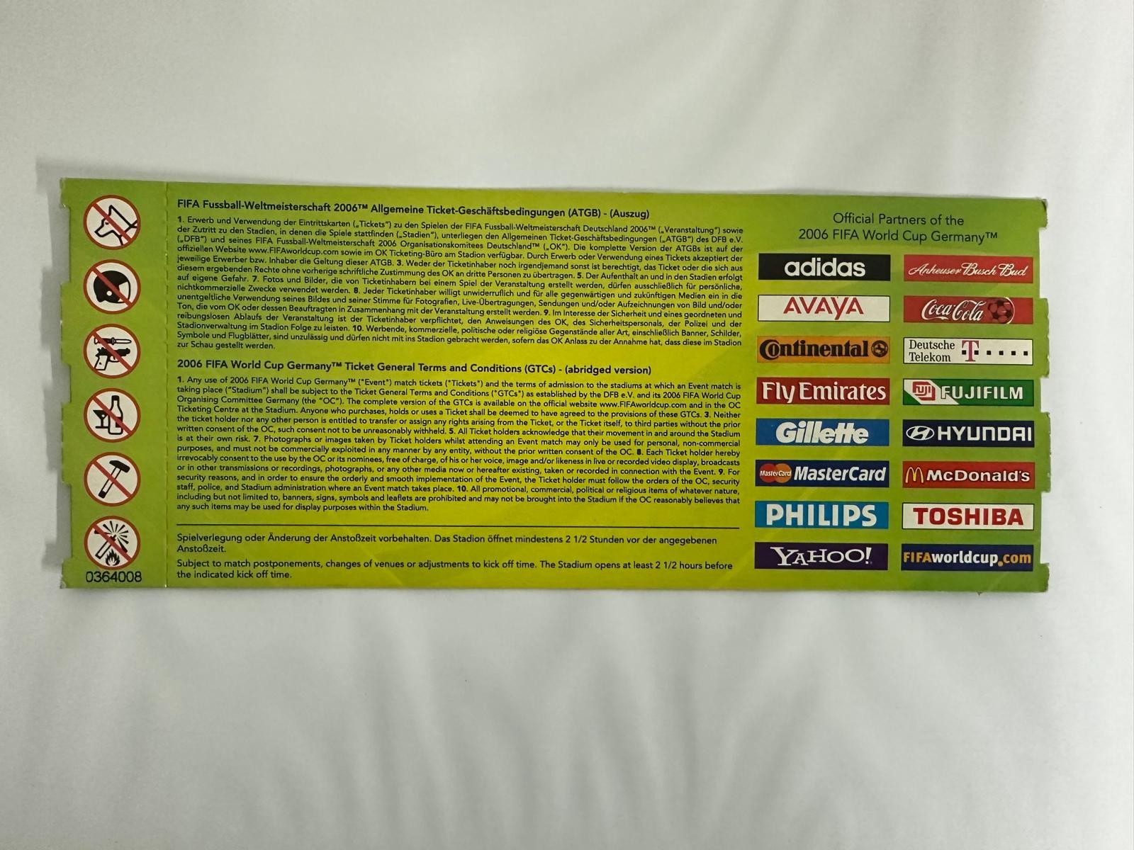 Italy vs Ghana Ticket, WC 2006 - Framed and Signed by Buffon - CharityStars