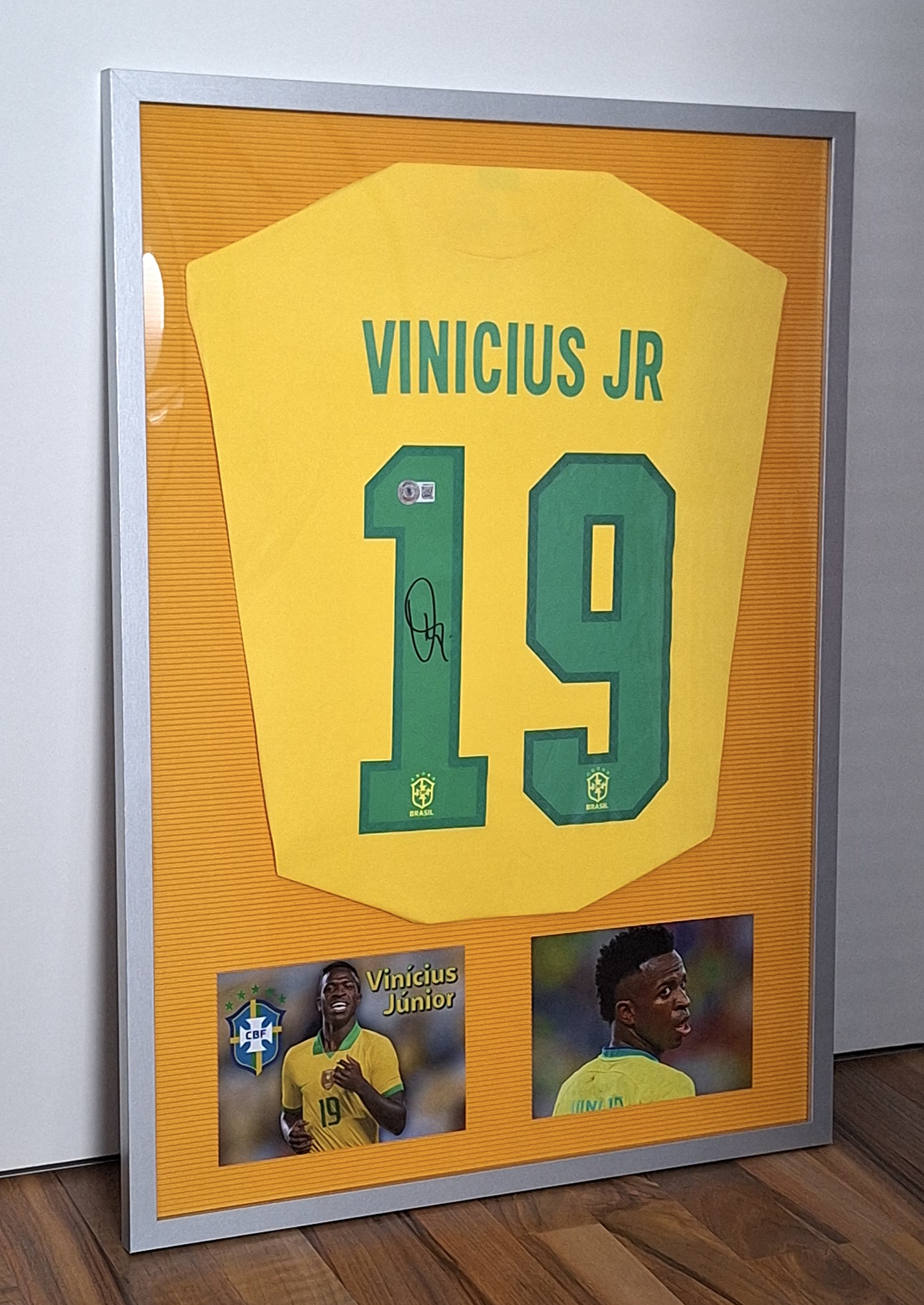 Vinicius Junior Brazil Signed And Framed Shirt - CharityStars