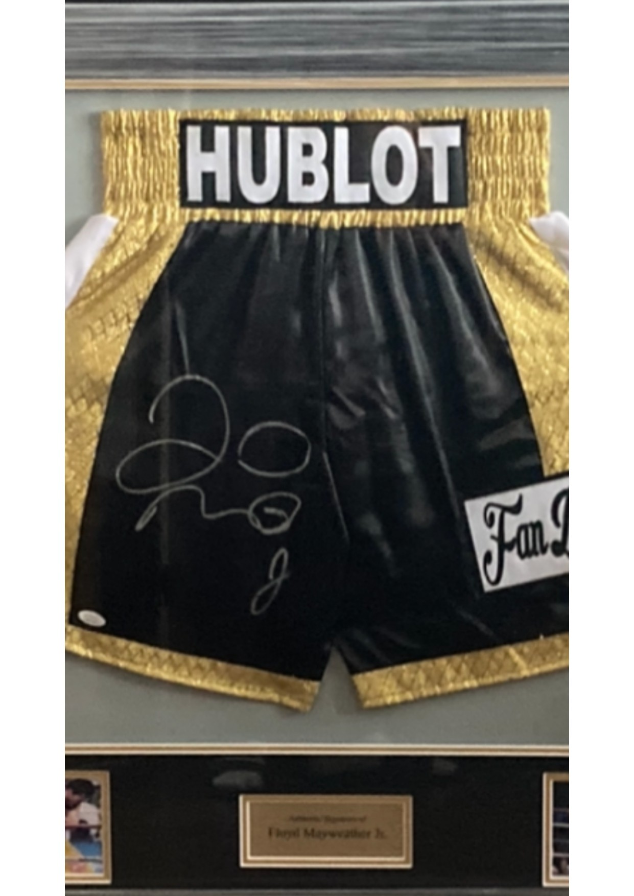 Floyd Mayweather Signed And Framed Boxing Shorts - CharityStars