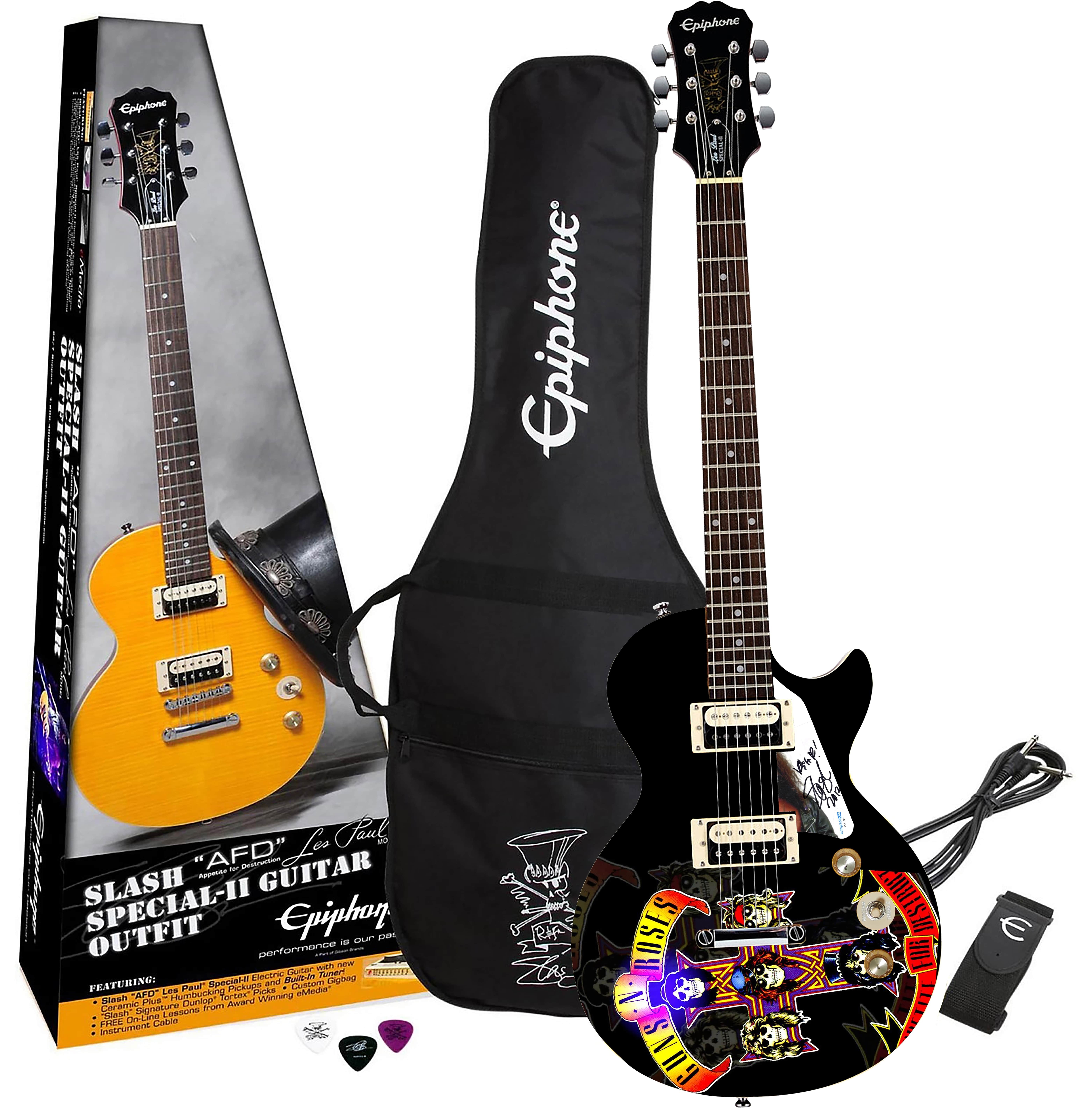 Slash of Guns N'Roses Signed His Model Epiphone AFD Guitar - CharityStars