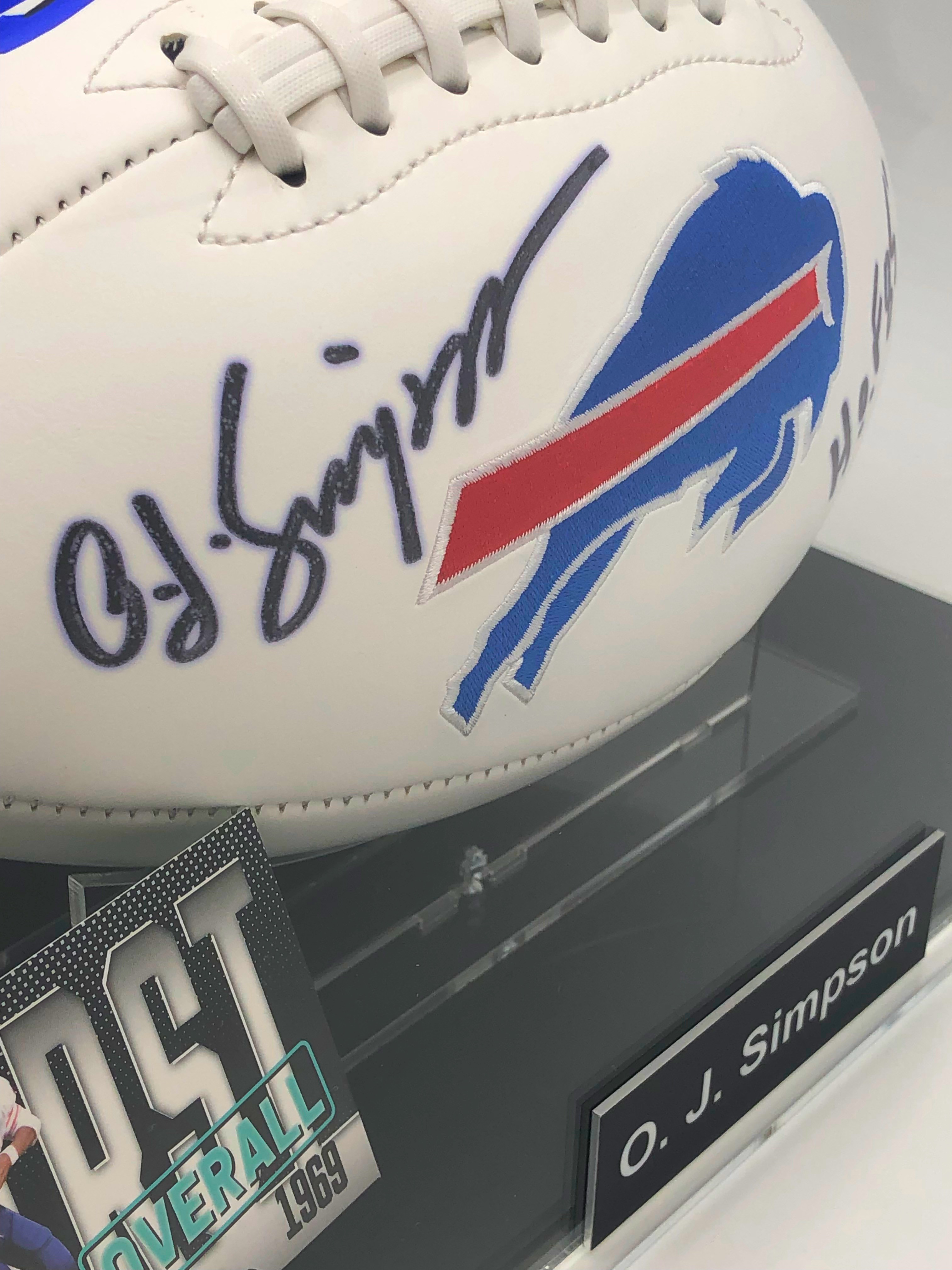 O.J. Simpson Buffalo Bills Signed Football Display - CharityStars