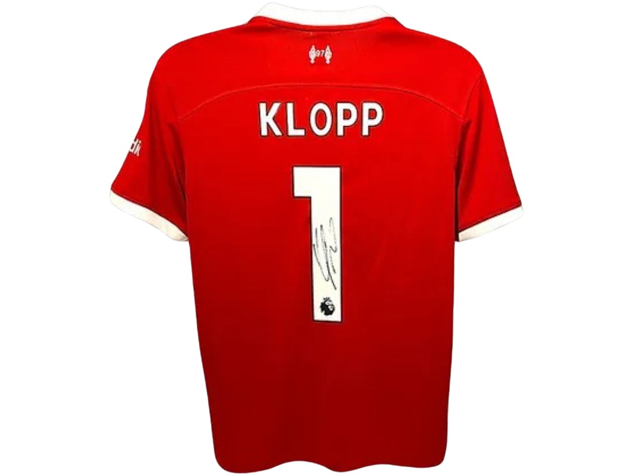 Jurgen Klopp's Liverpool 2023/24 Signed and Framed Shirt - CharityStars