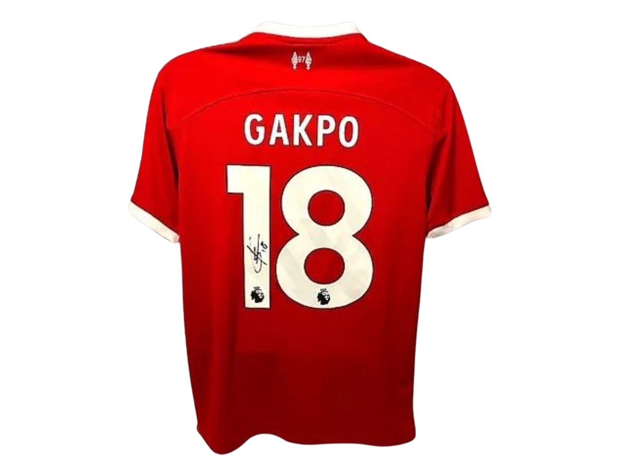 Cody Gakpo's Liverpool 2023/24 Signed Official Shirt - CharityStars
