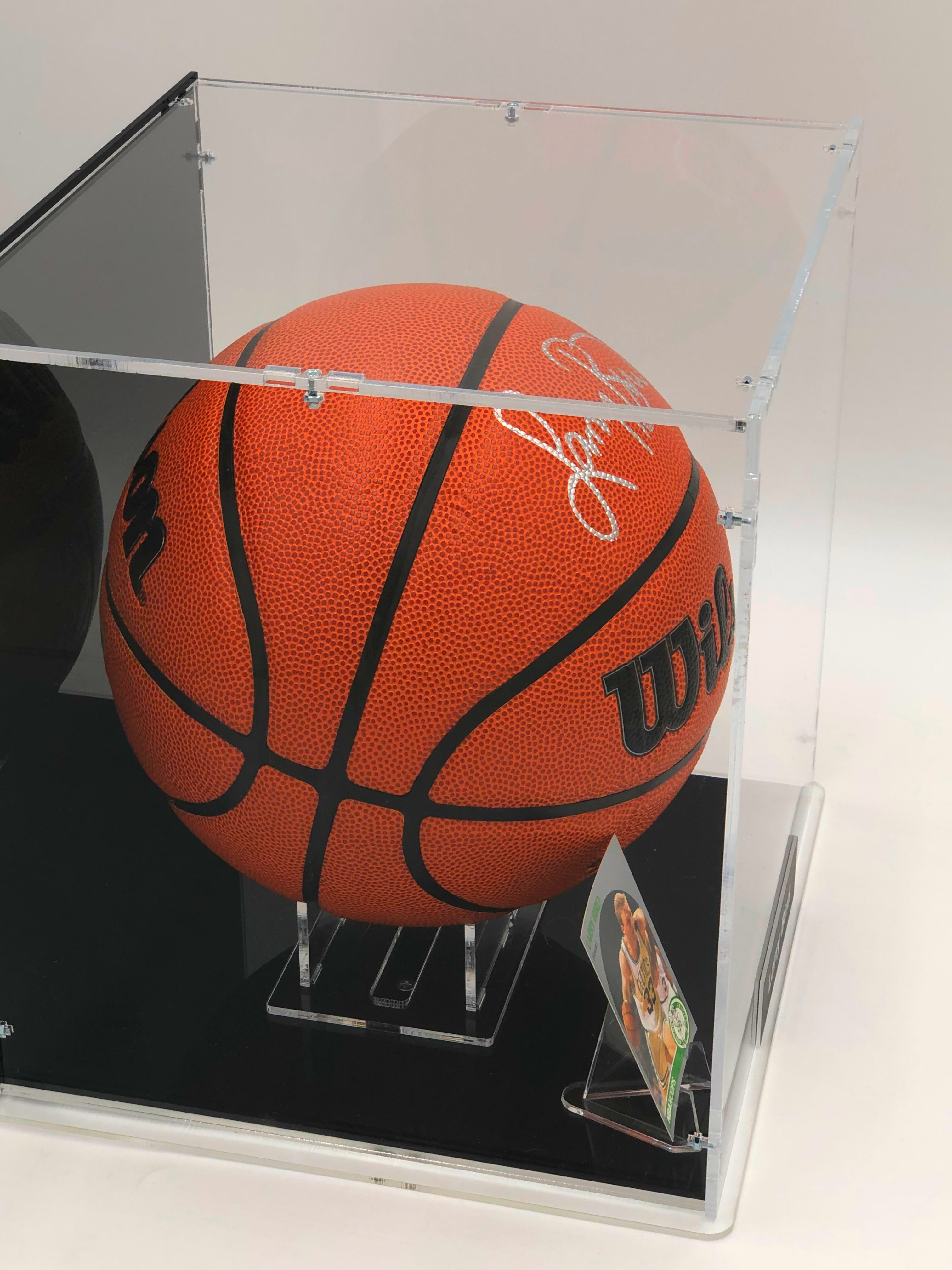 Larry Bird Signed Basketball Display - CharityStars