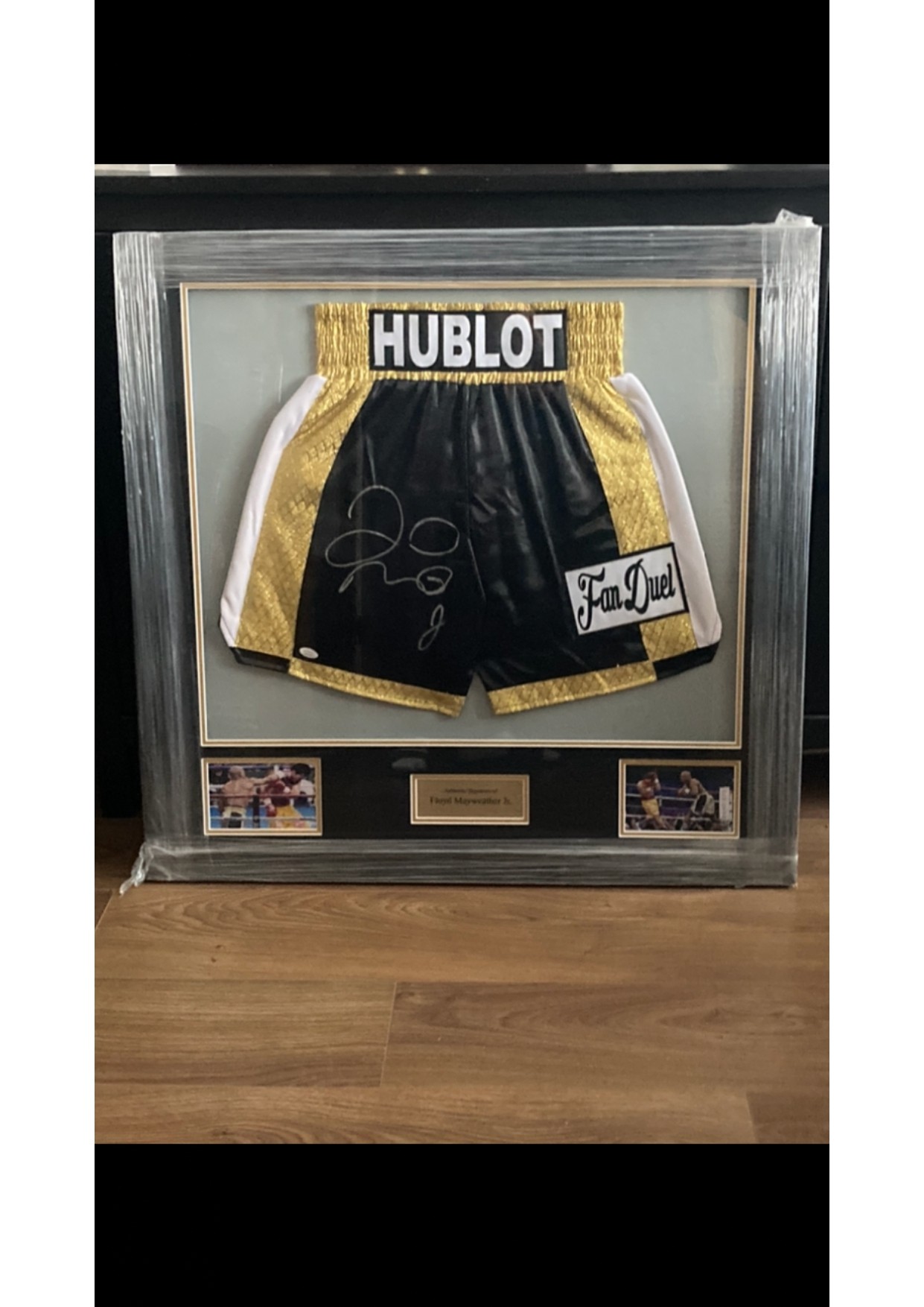 Floyd Mayweather Signed And Framed Boxing Shorts - CharityStars