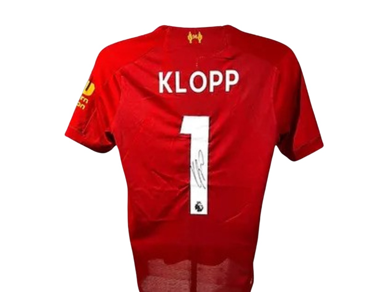 Jurgen Klopp Liverpool 2019/20 Signed Official Shirt - CharityStars