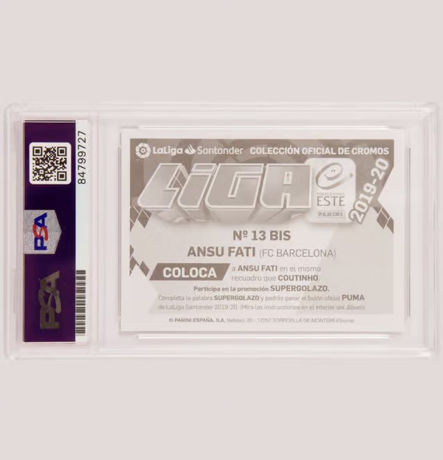 Ansu Fati Signed 2019 Panini Rookie Sticker - CharityStars