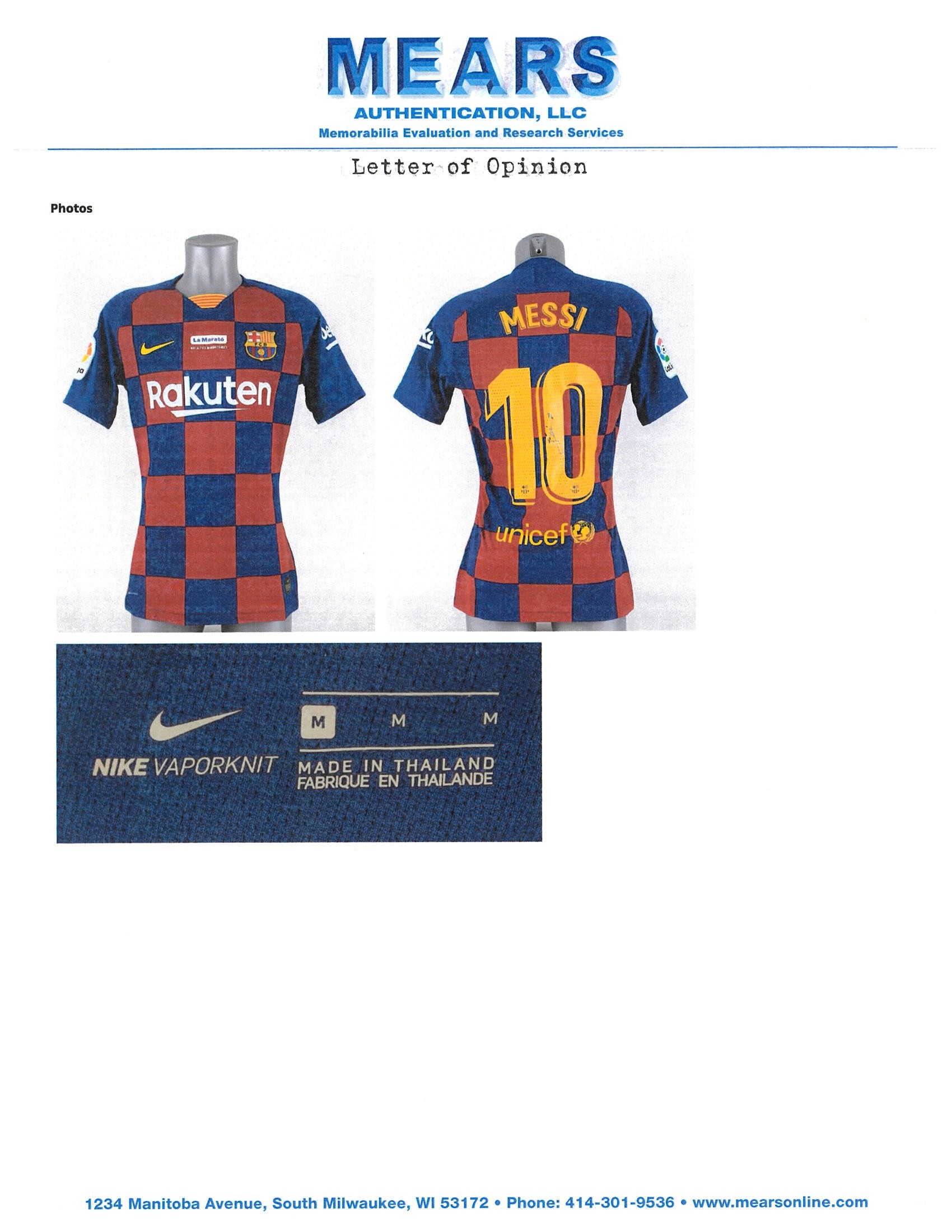 Messi's Match Signed Shirt, FC Barcelona vs Mallorca 2019 - CharityStars