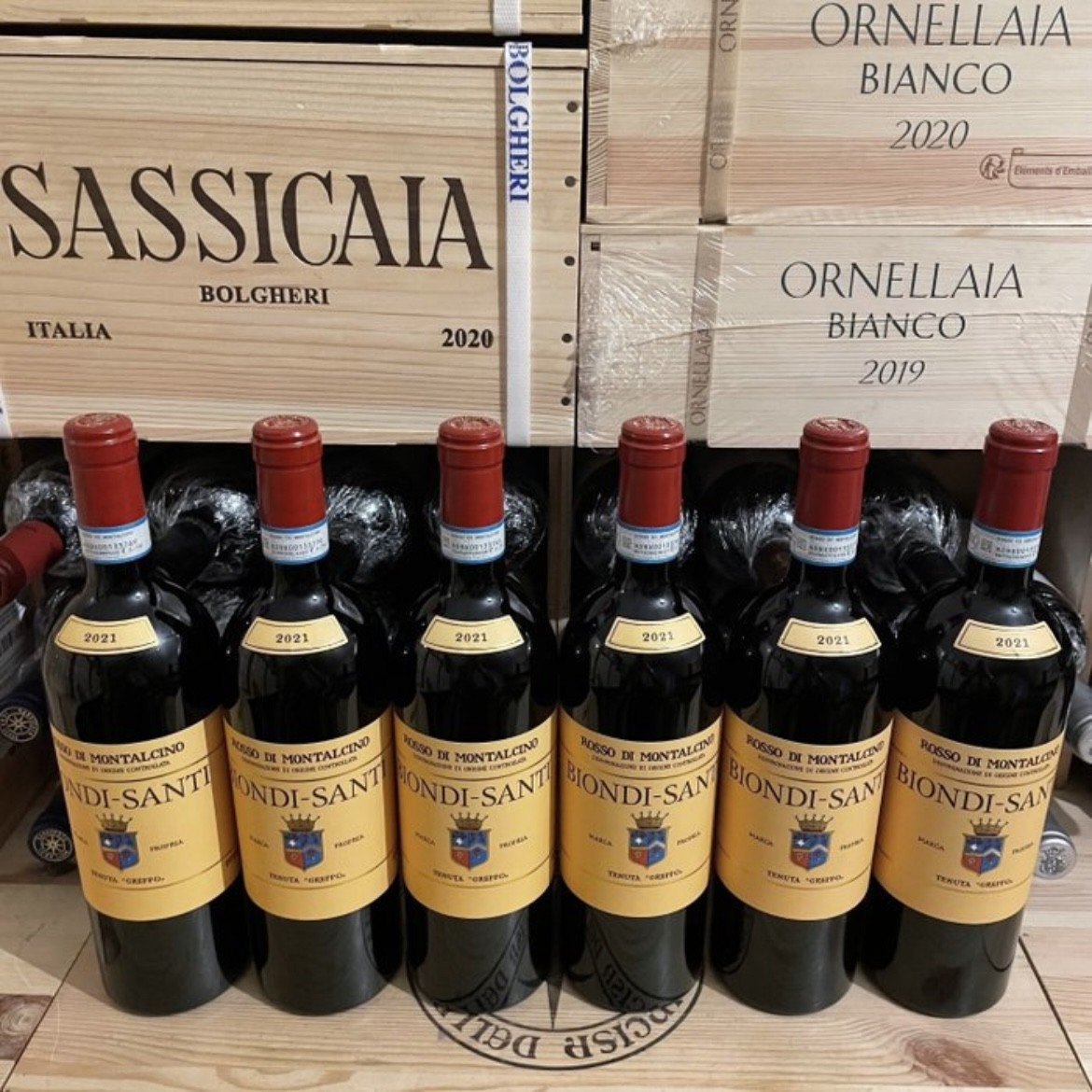 Rosso di Montalcino Tenuta Greppo 2021 Biondi Santi - 6 Bottles ...