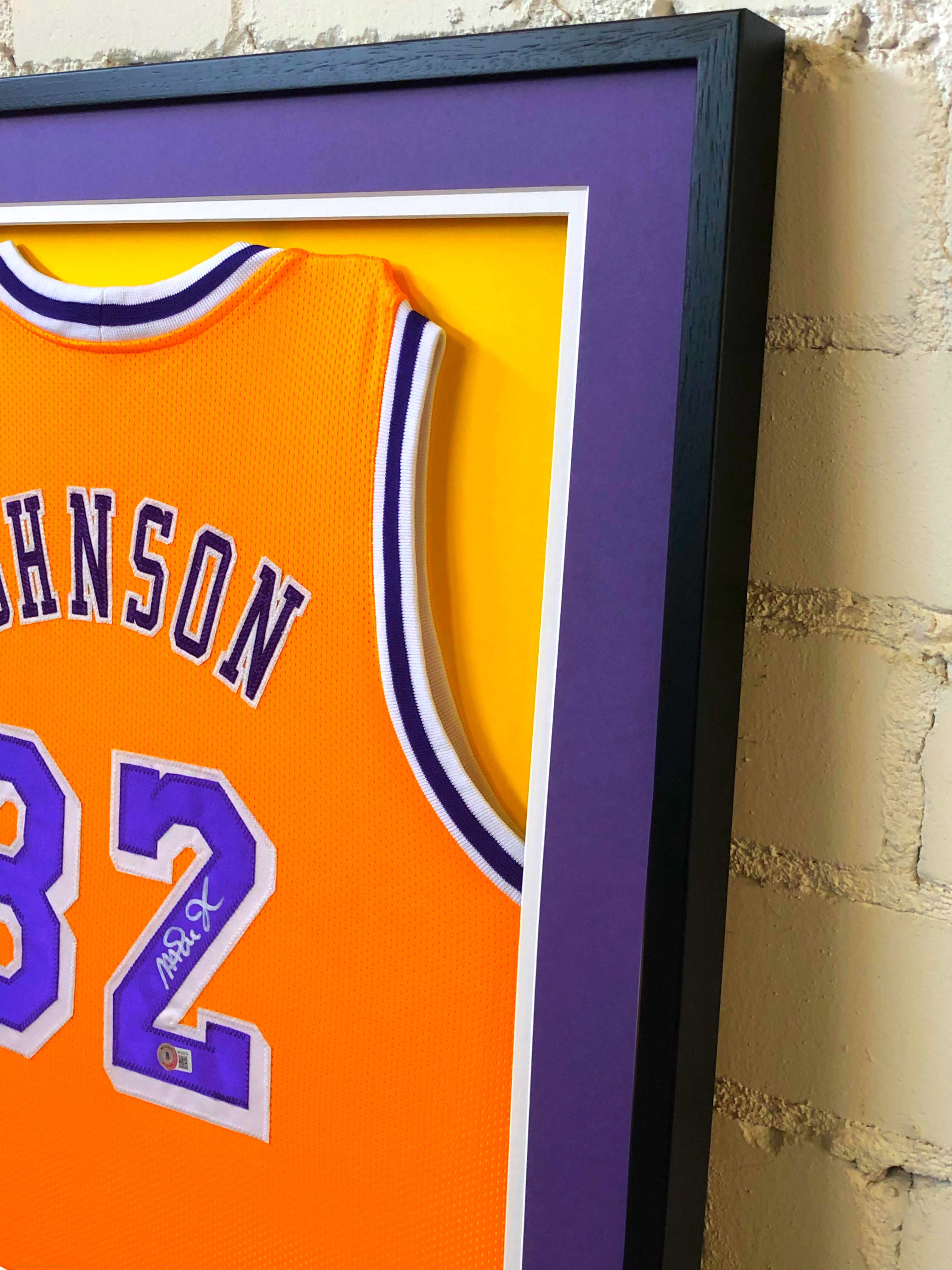 Magic Johnson Signed and Framed Lakers Jersey - CharityStars