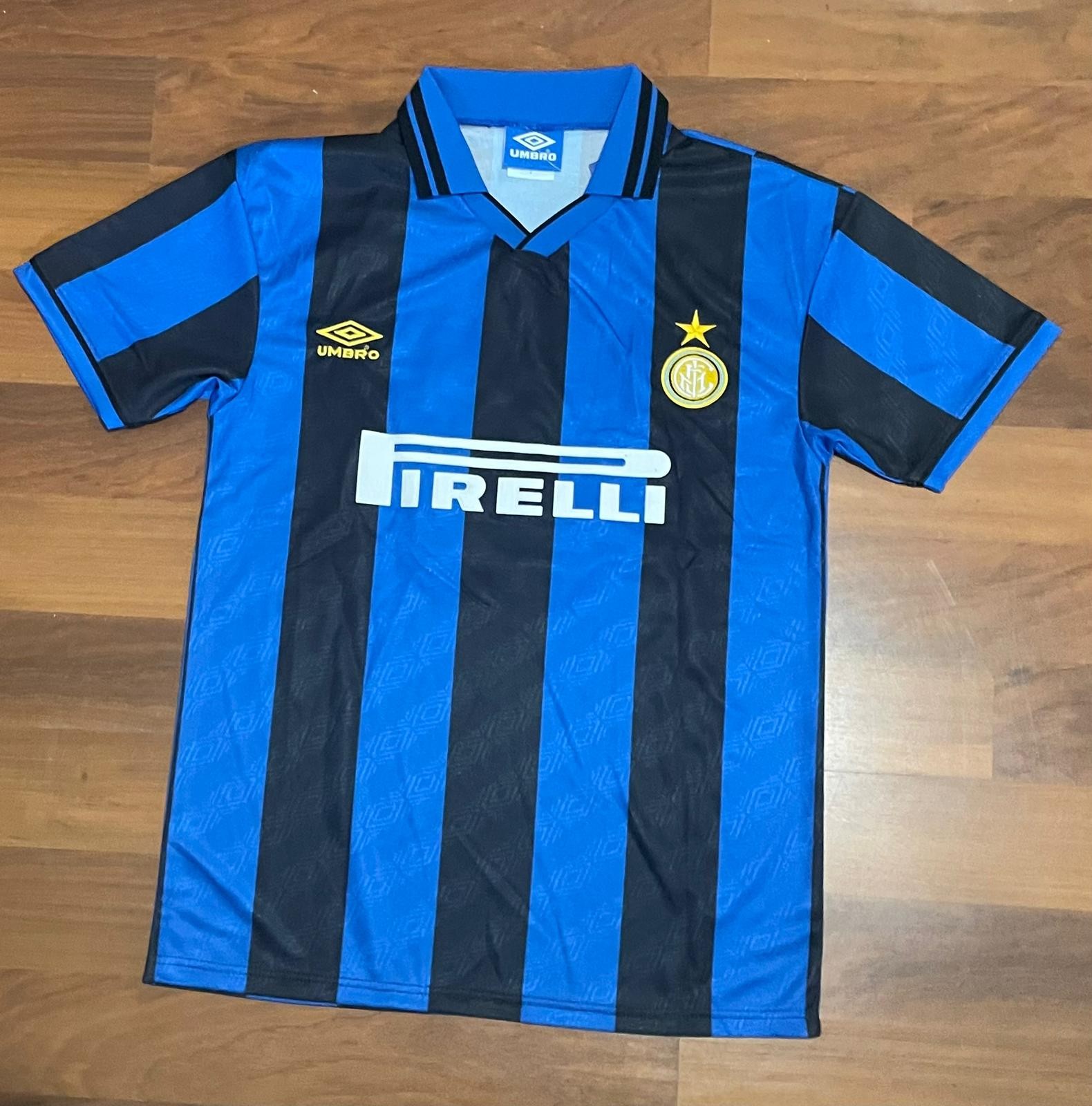 Roberto Carlos' Inter Milan 1995/96 Signed Replica Shirt - CharityStars
