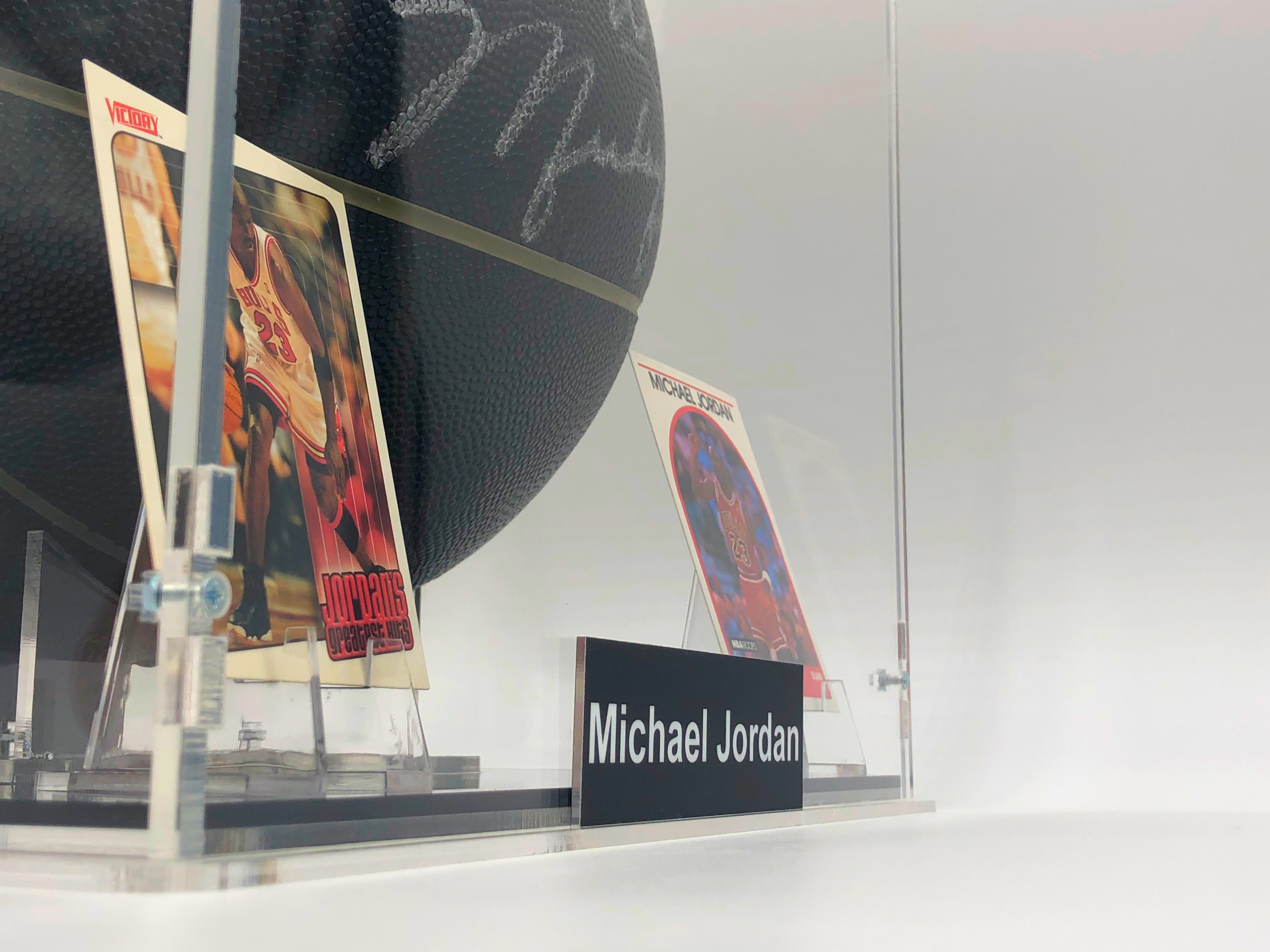 Michael Jordan's Pro Edition Signed Basketball Display - CharityStars