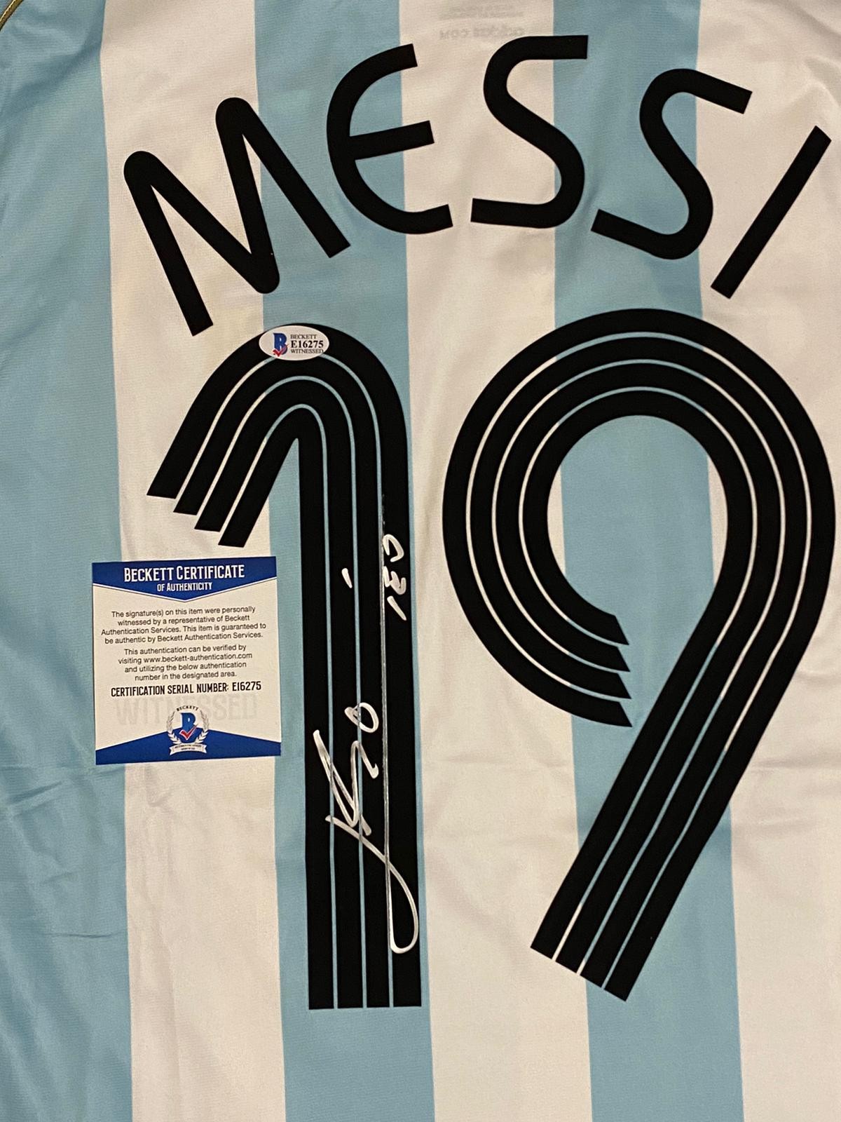 Lionel Messi's Argentina 2006 Signed Replica Shirt - CharityStars