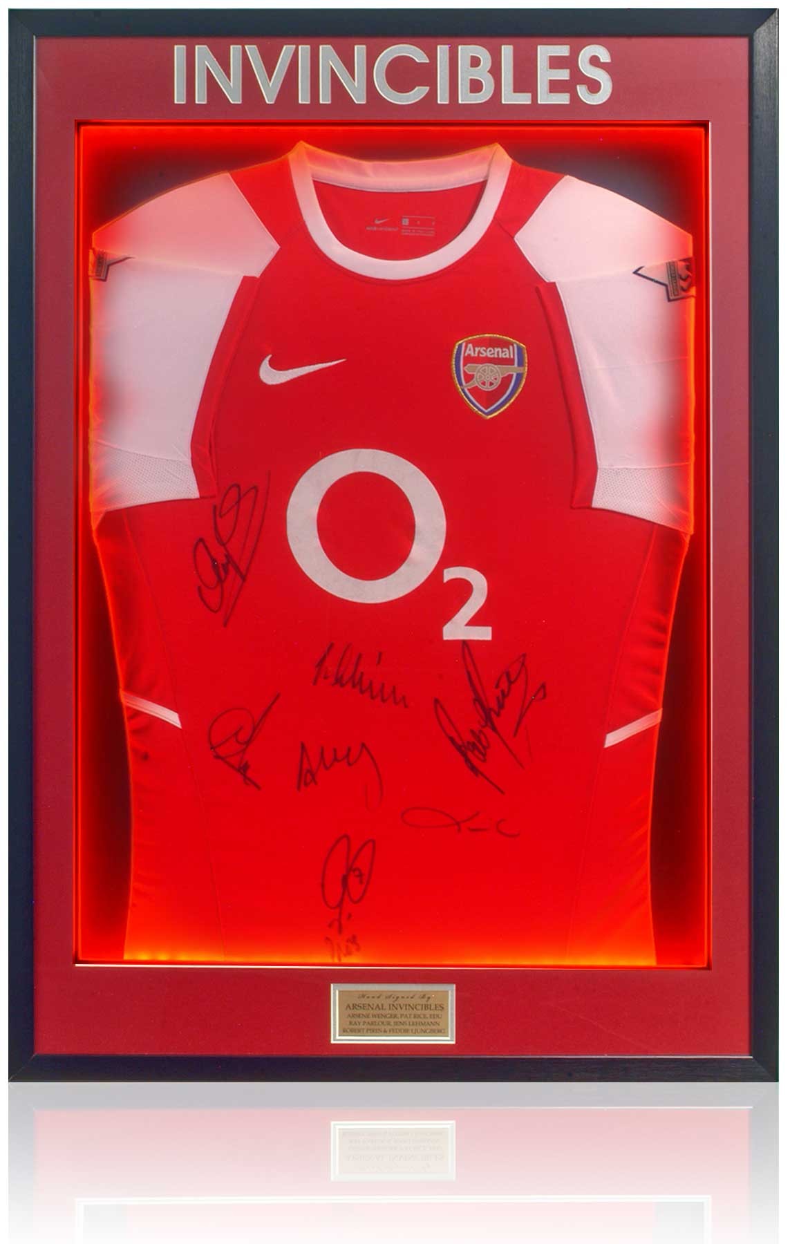 Arsenal Invincibles Signed and Framed Shirt with LED Lighting ...