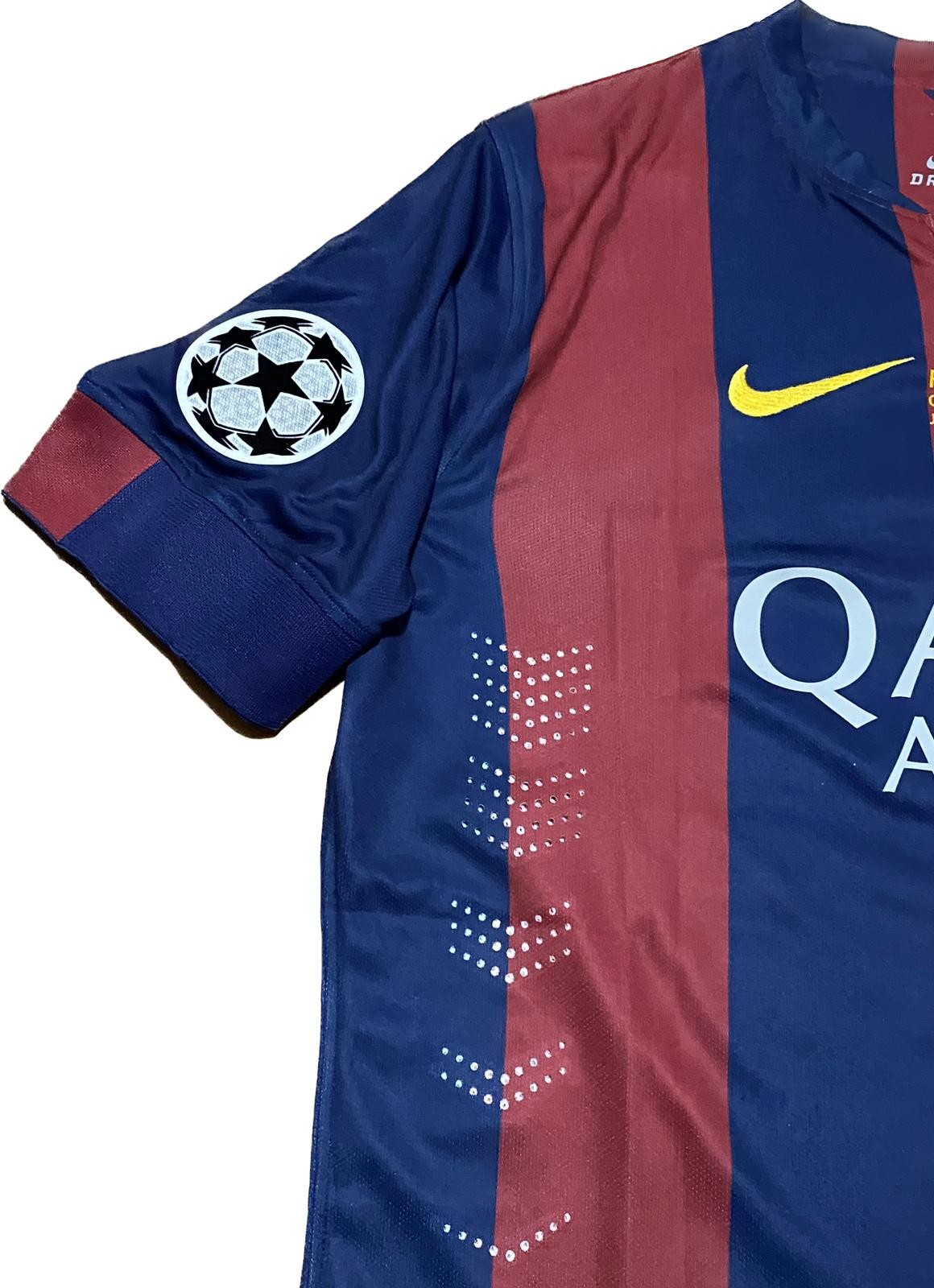 Lionel Messi's FC Barcelona 2014/15 Signed Replica Shirt - CharityStars
